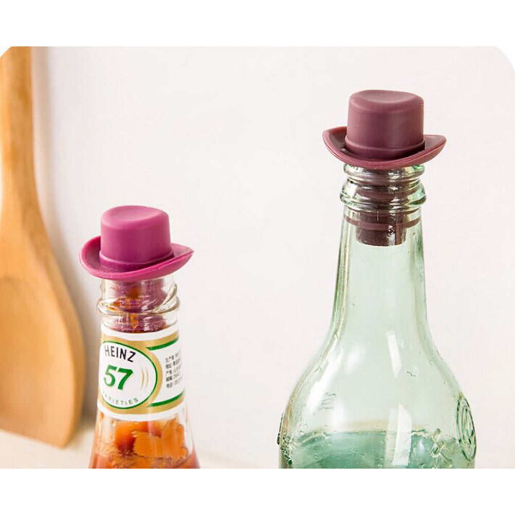 HEALEEP 6Set Novelty Beverage Bottle Stoppers with Airtight Function ...