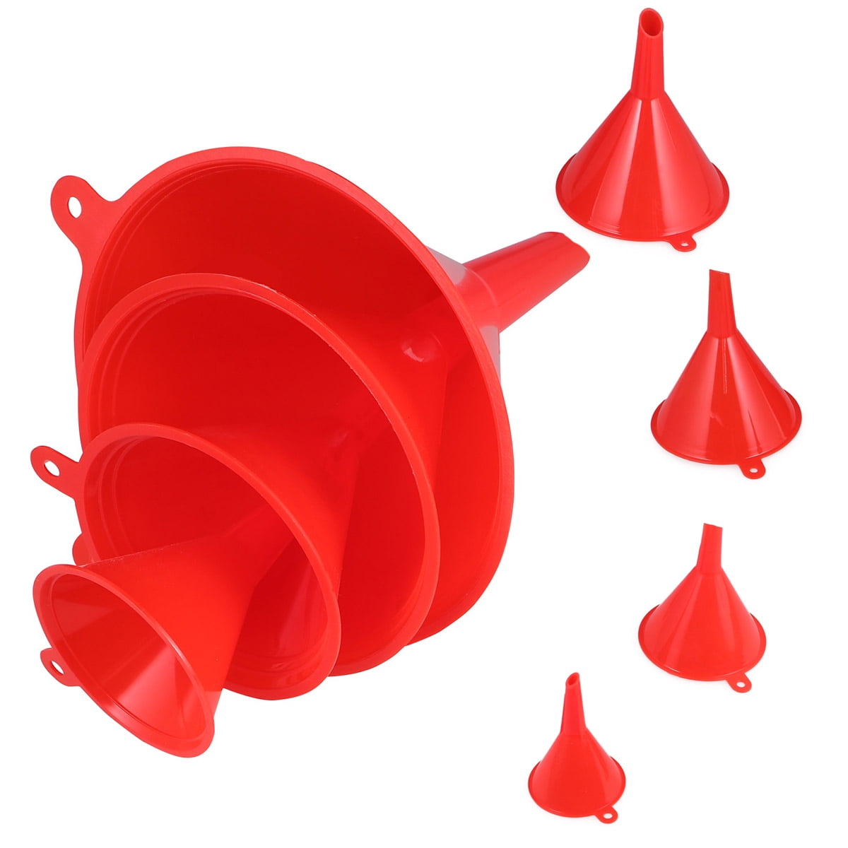 HEALEEP 8 Pcs Conical Plastic Funnels for Liquid and Dry Ingredients ...