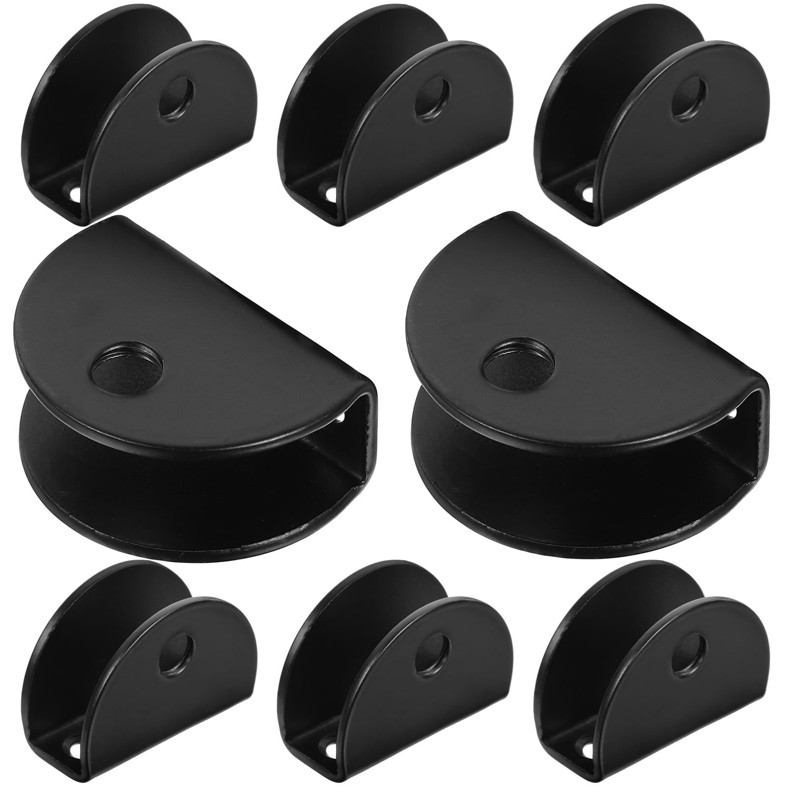 HEALEEP 8 Pcs Mirror Brackets Floating Shelf Clamps Glass Clip ...