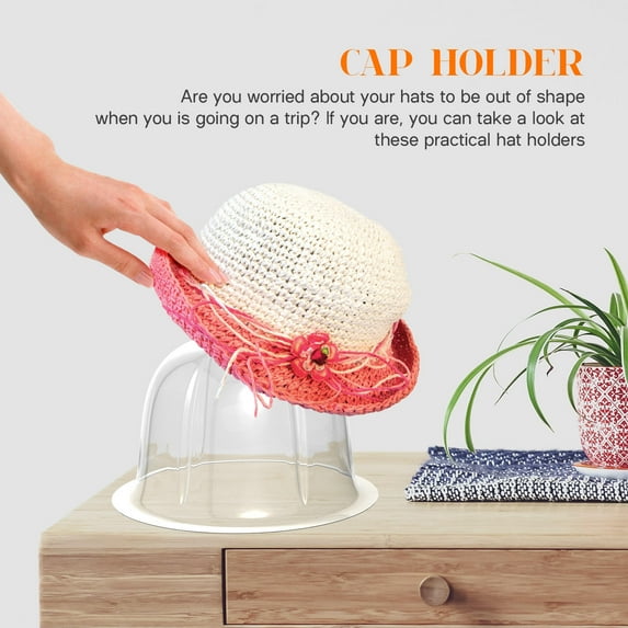 HEALEEP 8Pcs Hat Dome Tabletop Display Stands for Round-top Hats with ...