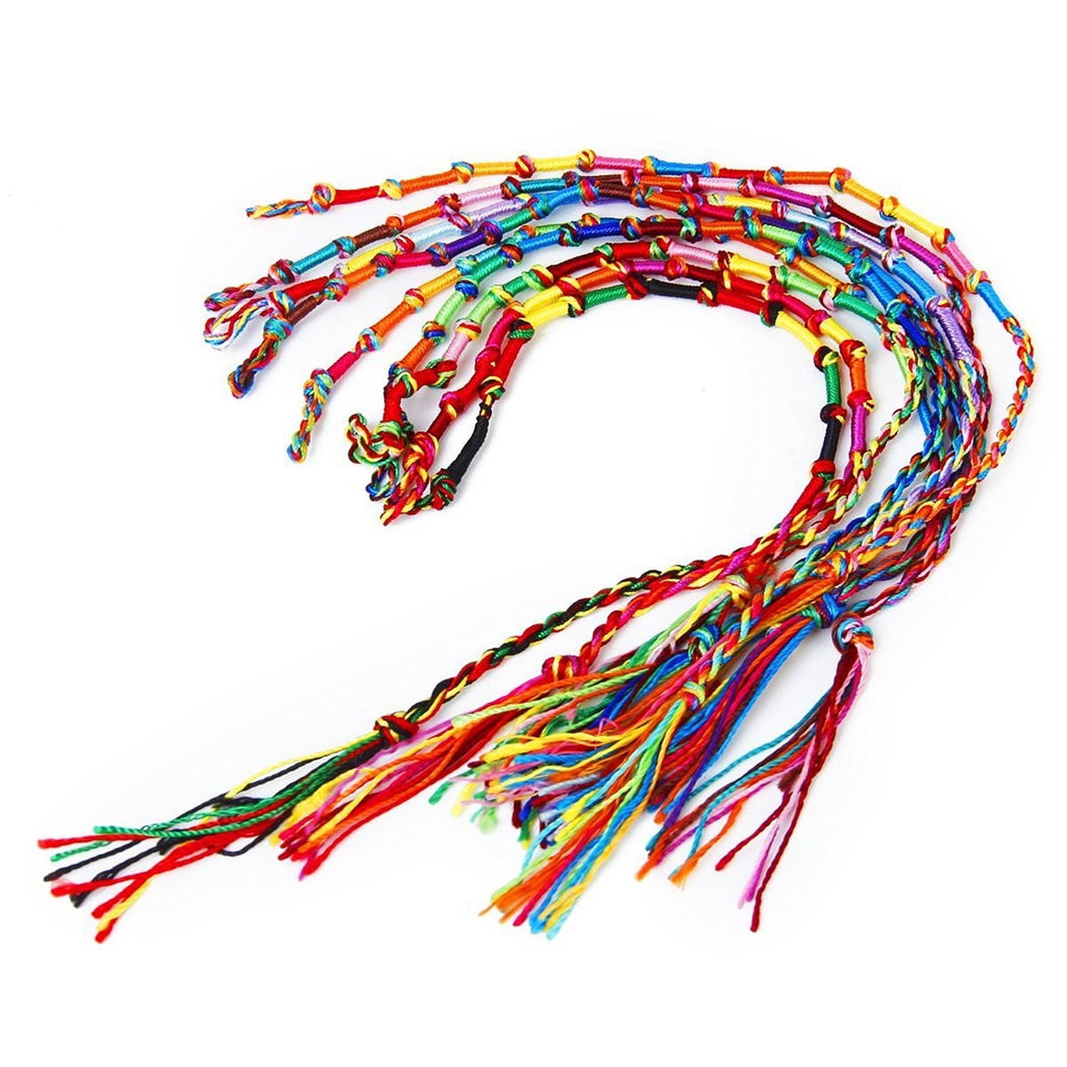 HEALEEP 9Pcs Braided Wristbands Cotton Yarn Knotted Design Friendship ...