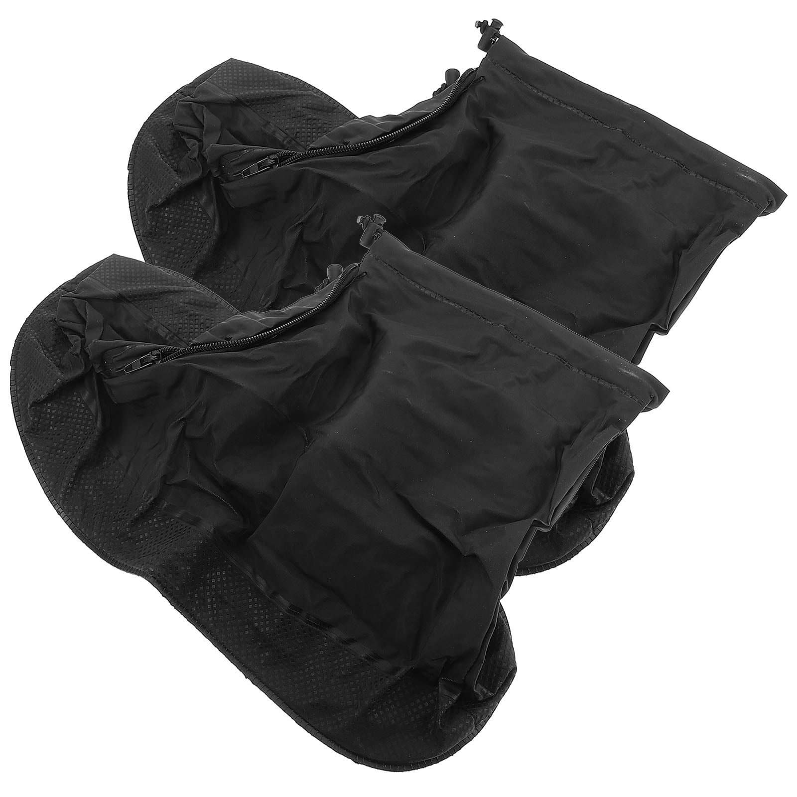 HEALEEP Black Nonslip Rain Boot Shoe Covers with Zipper for Adult Use ...