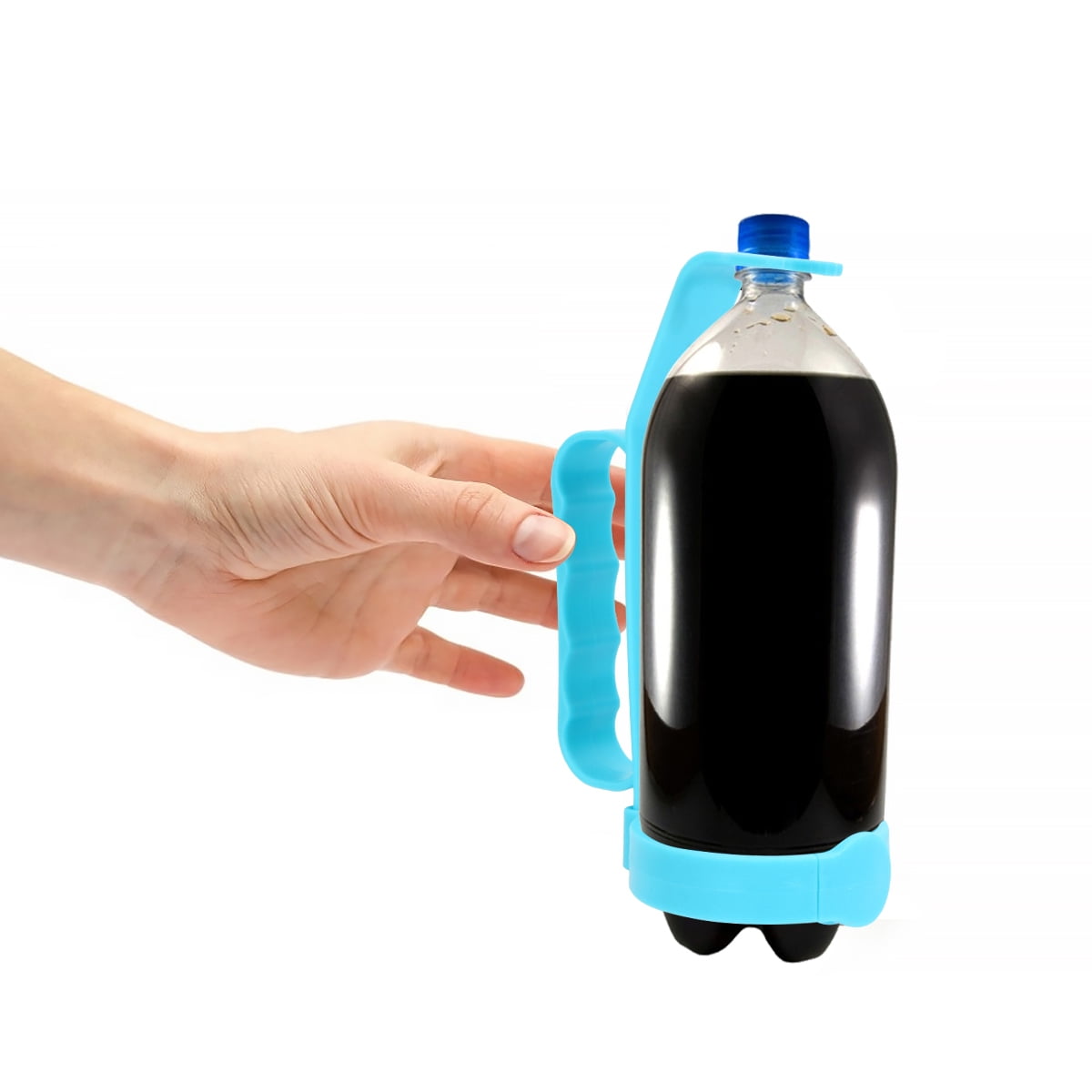 HEALEEP Curved Blue Plastic Handle for Soda Bottle 1Pack Recyclable and ...