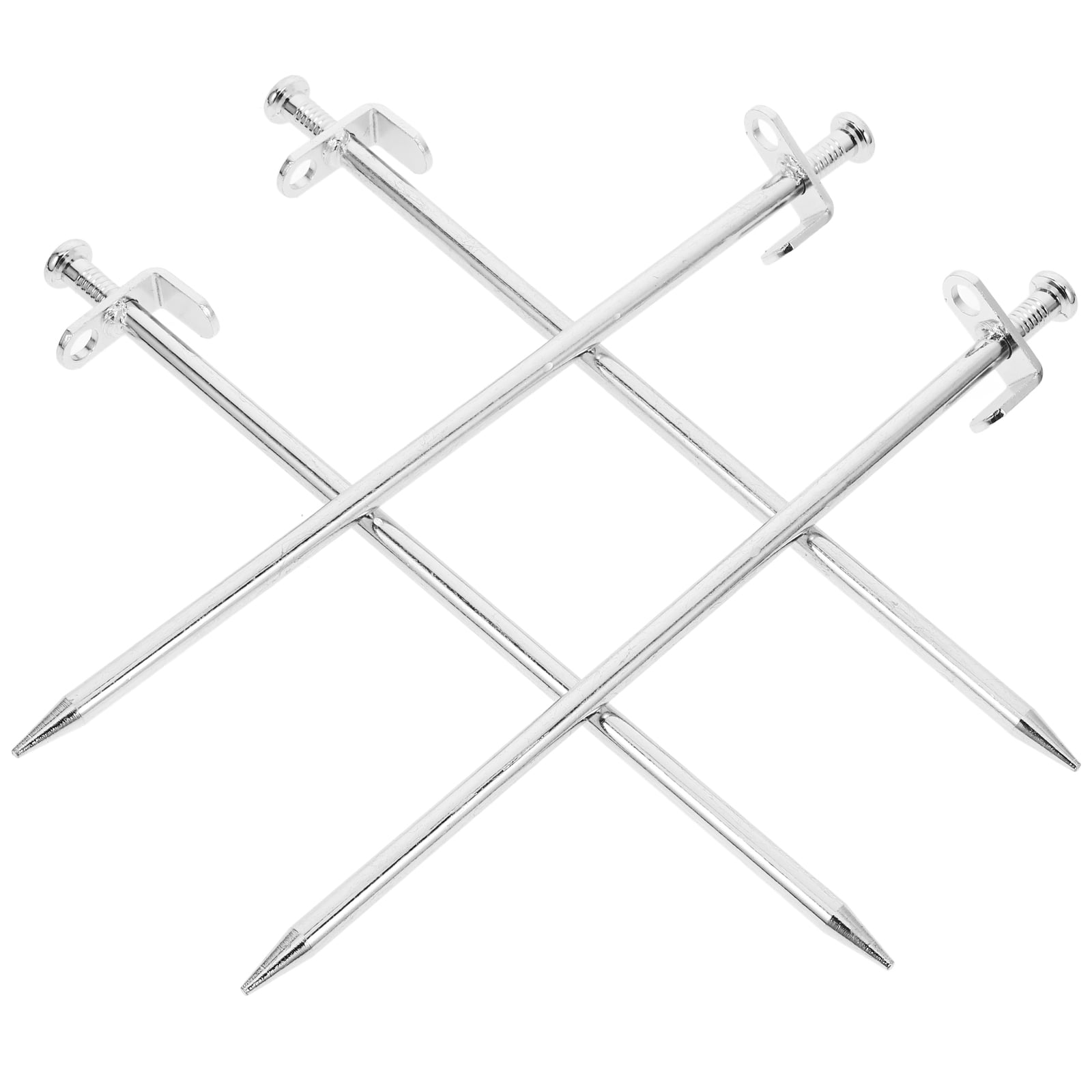HEALEEP Durable Iron Ground Stakes for Tent Use Silver Color with Super ...