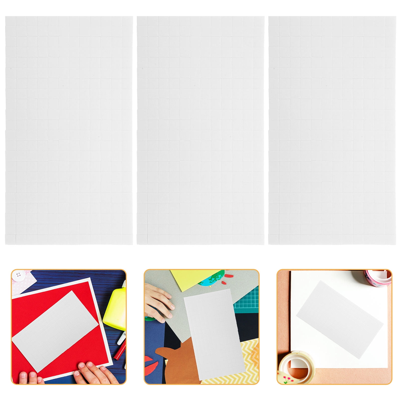HEALEEP Foam Dots Squares White 5 Sheets Adhesive Sheets Card Making ...