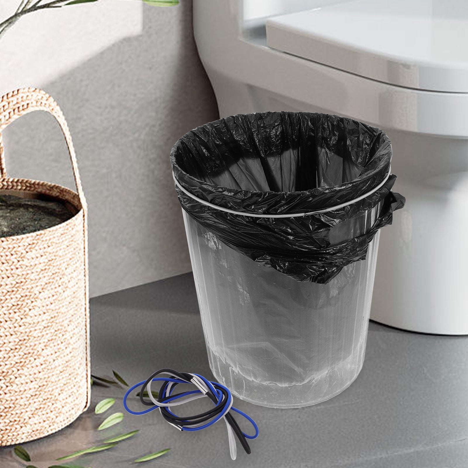 HEALEEP Garbage Can Rubber Bands 3Pcs Elastic String Prevent Slipping ...