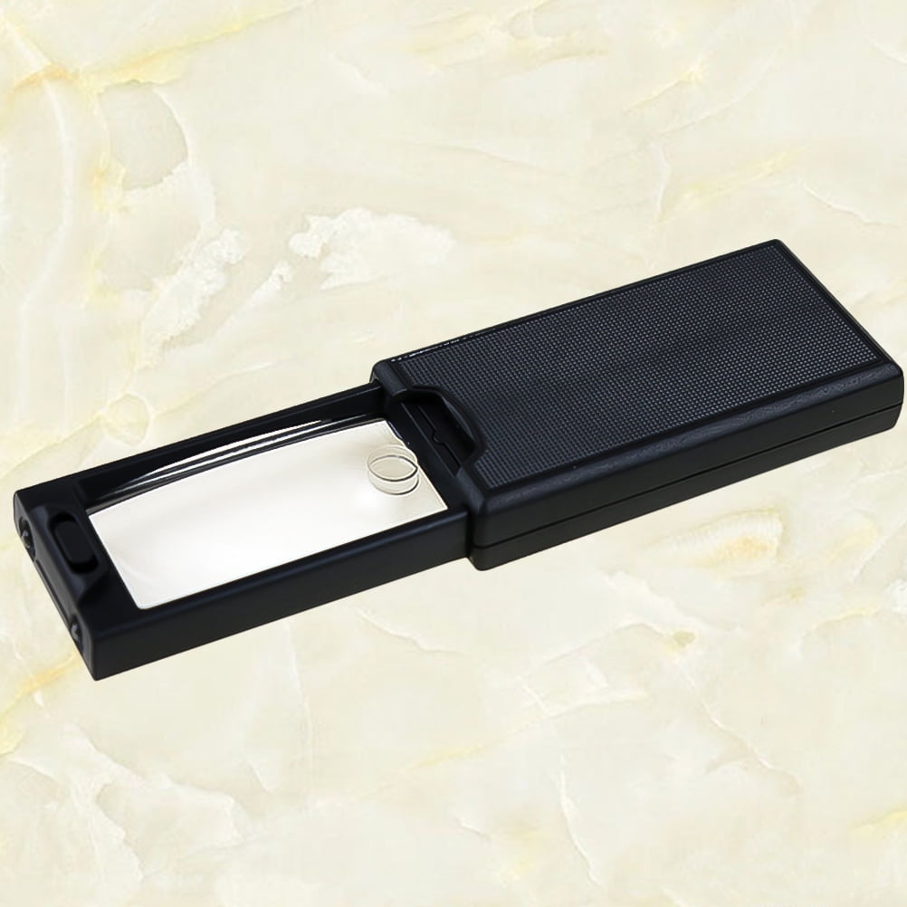 HEALEEP Handheld Reading Magnifier 1Pack 9.2*4.5*1.5in Black ABS ...