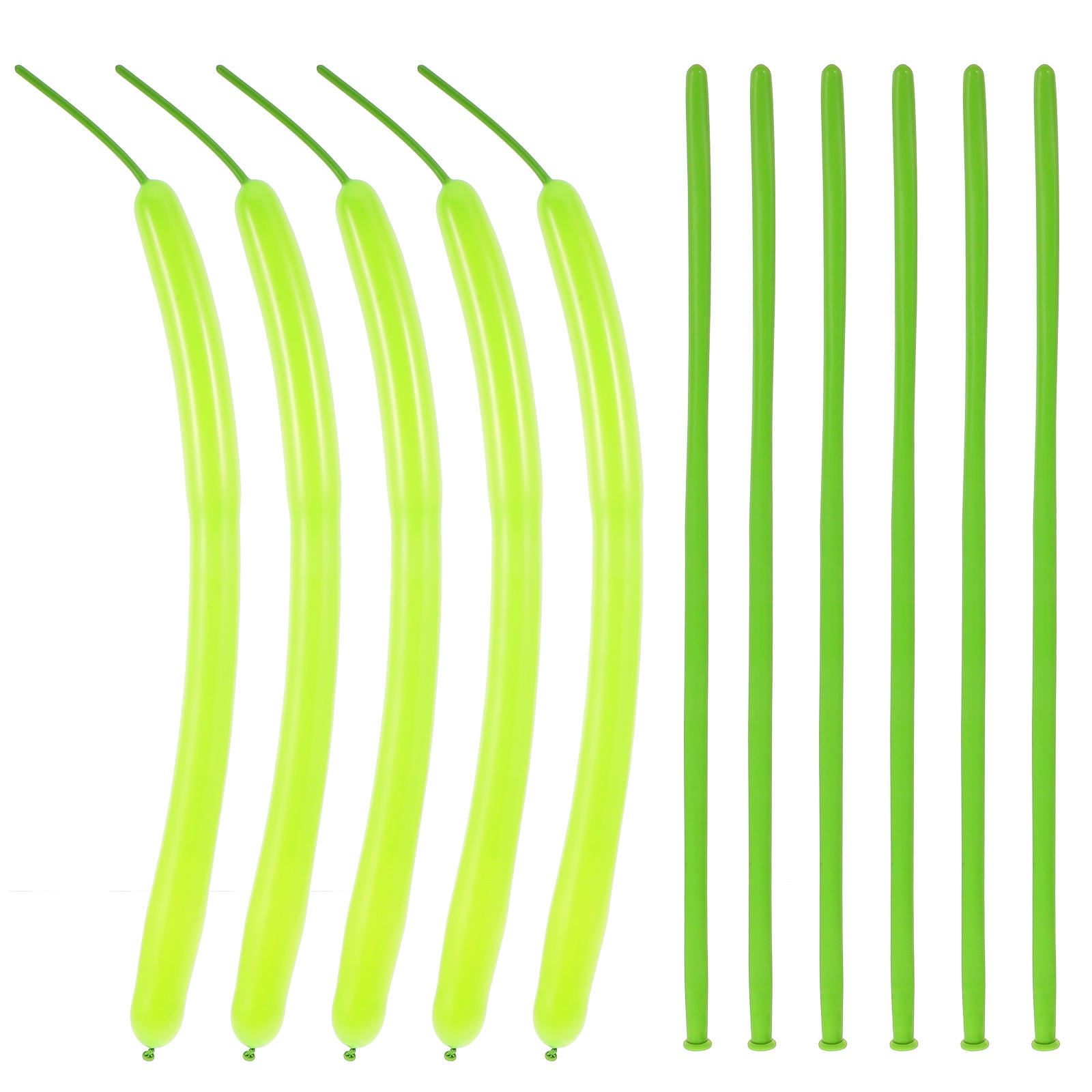 HEALEEP Long Balloons 100Pcs For Families And Proms Green Latex ...