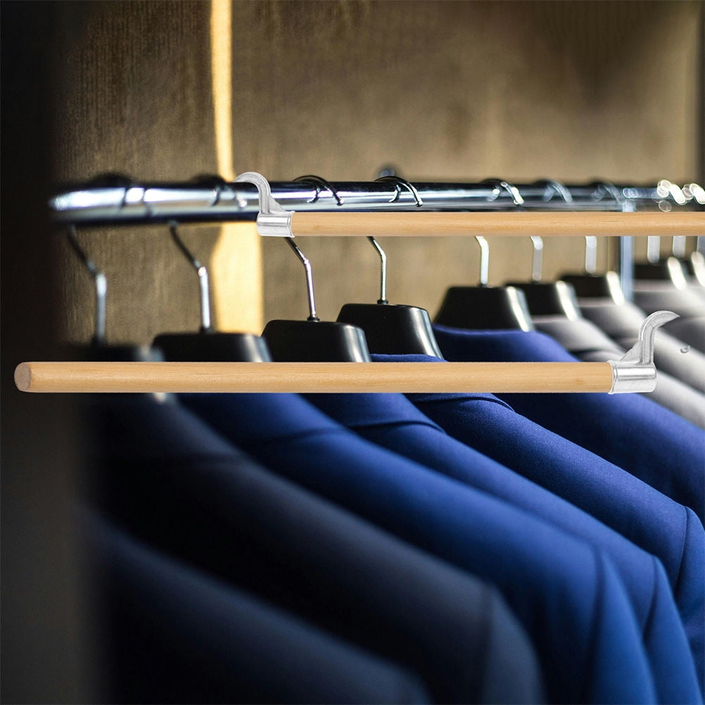 HEALEEP Metal Wall Mount Rod Brackets Closet Rod Support for ...