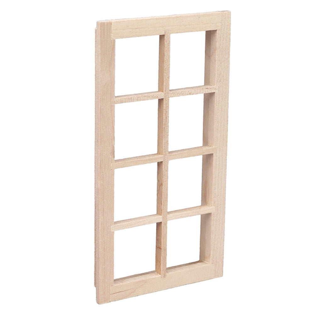 HEALEEP Miniature Window Mini House Furniture Blank Wooden Diy Decor ...