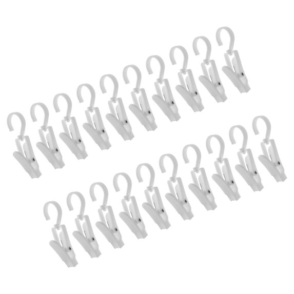 HEALEEP Plastic Laundry Hooks with Clips 20Pcs for Organizing and ...