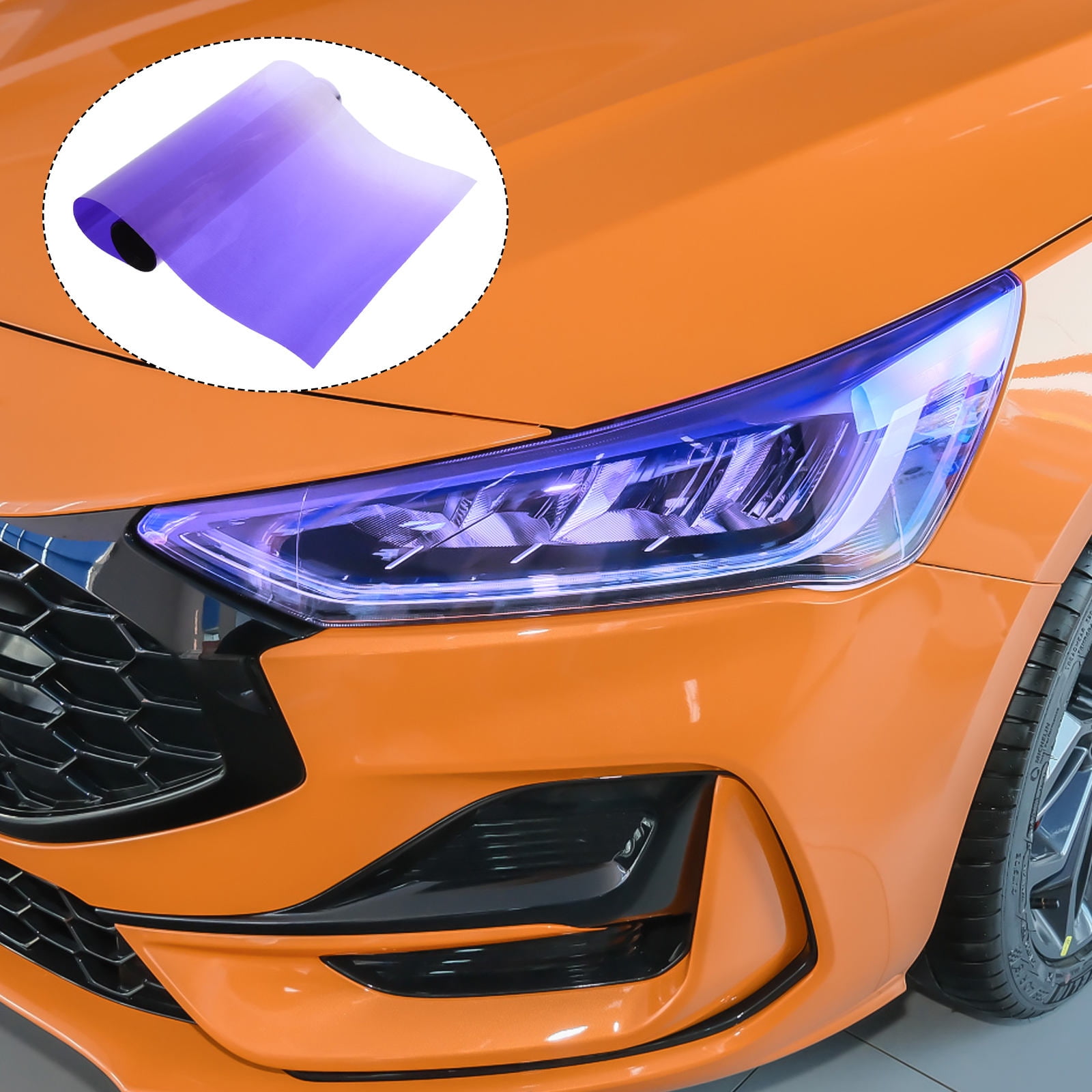 HEALEEP Purple Car Light Tint Film for Exterior Lights with PET ...