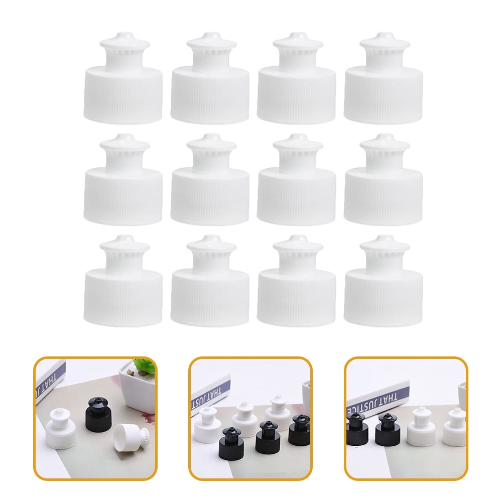 HEALEEP Push Pull Replacement Caps for Bottle Use Reusable Leak Proof ...