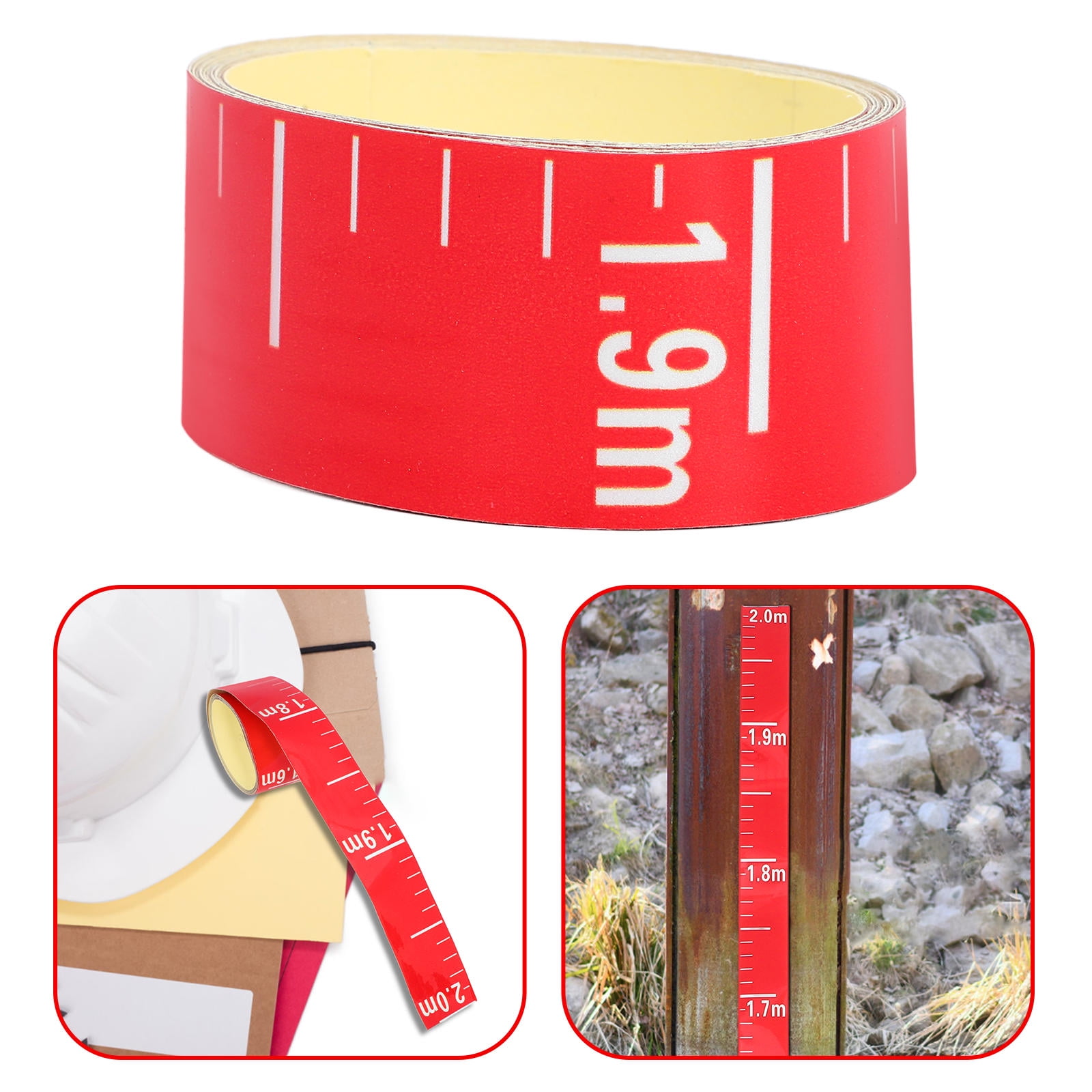 HEALEEP Reflective Water Level Gauge Adhesive Sticker Aluminum Plate ...