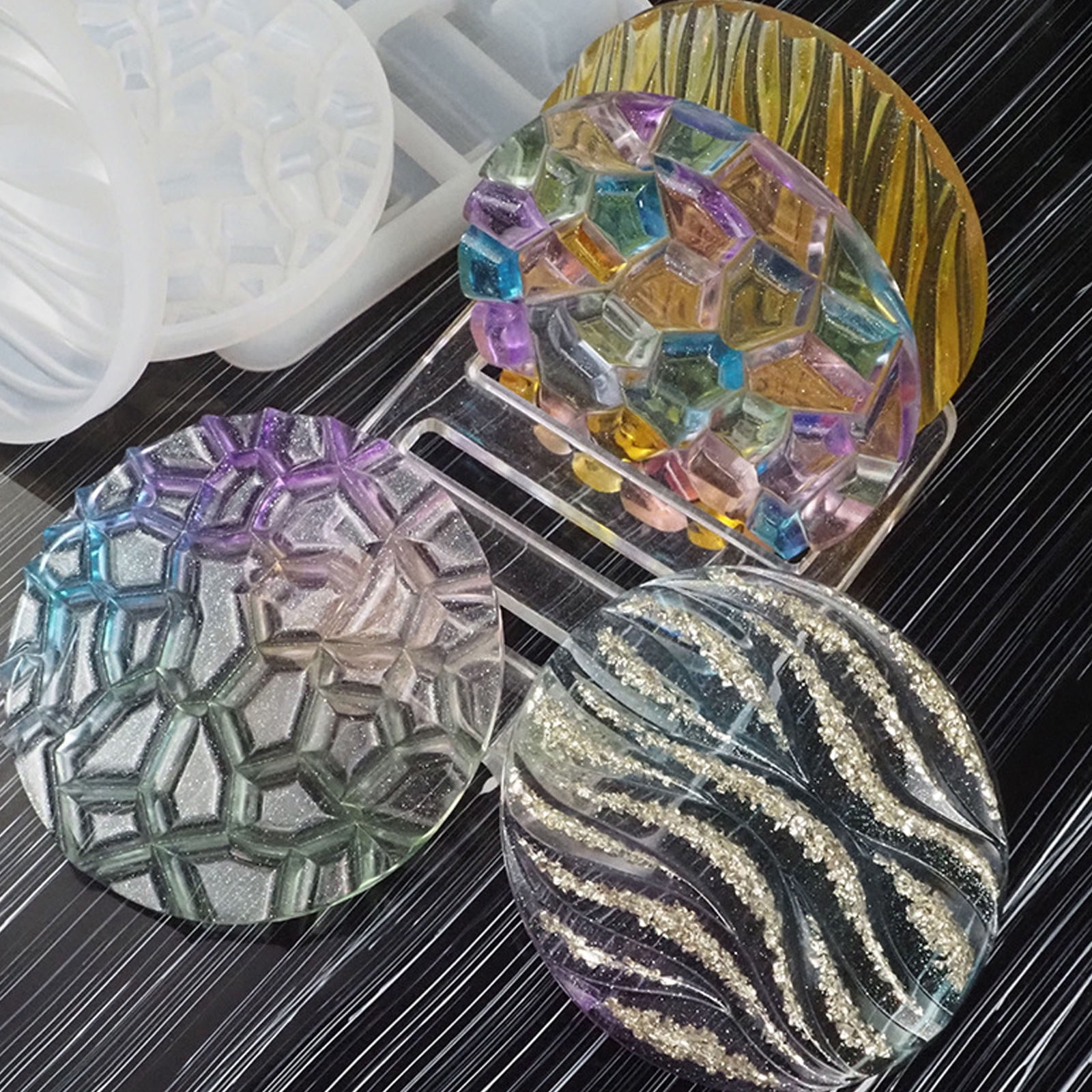 HEALEEP Resin Coaster Molds 1 Home Decoration present Giving Craft ...