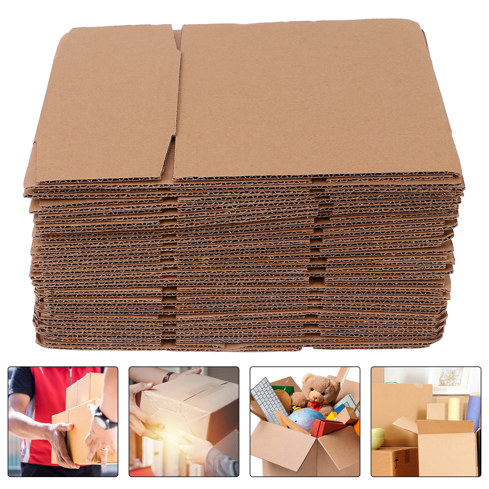 HEALEEP Small Mailing 20Pcs Khaki Recyclable Reusable Carton Boxes - Walmart.com