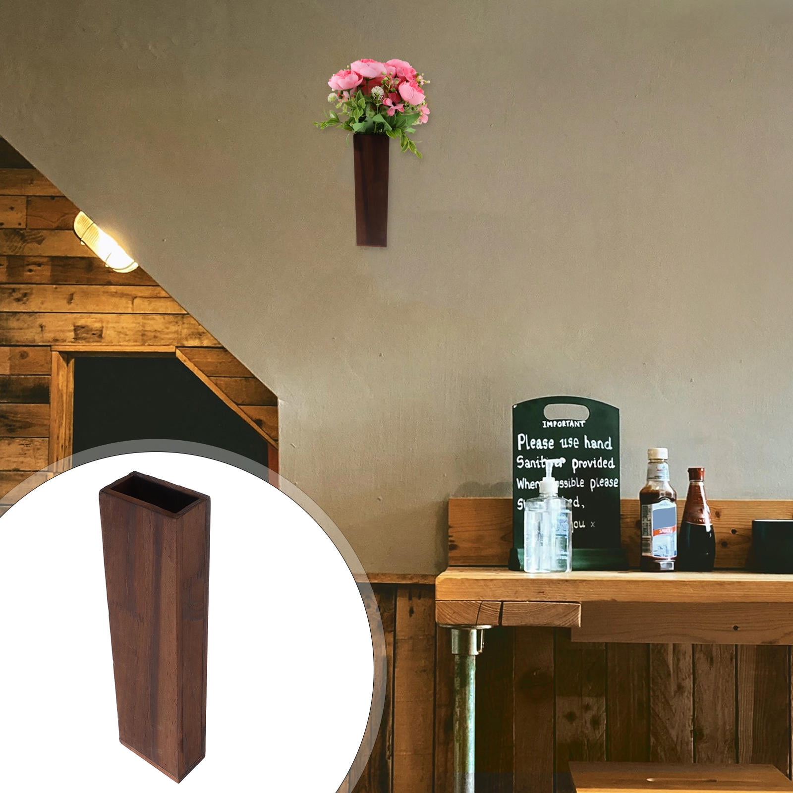 HEALEEP Stems Artificial Hanging Plant Wall Decorative Vase - Walmart.com