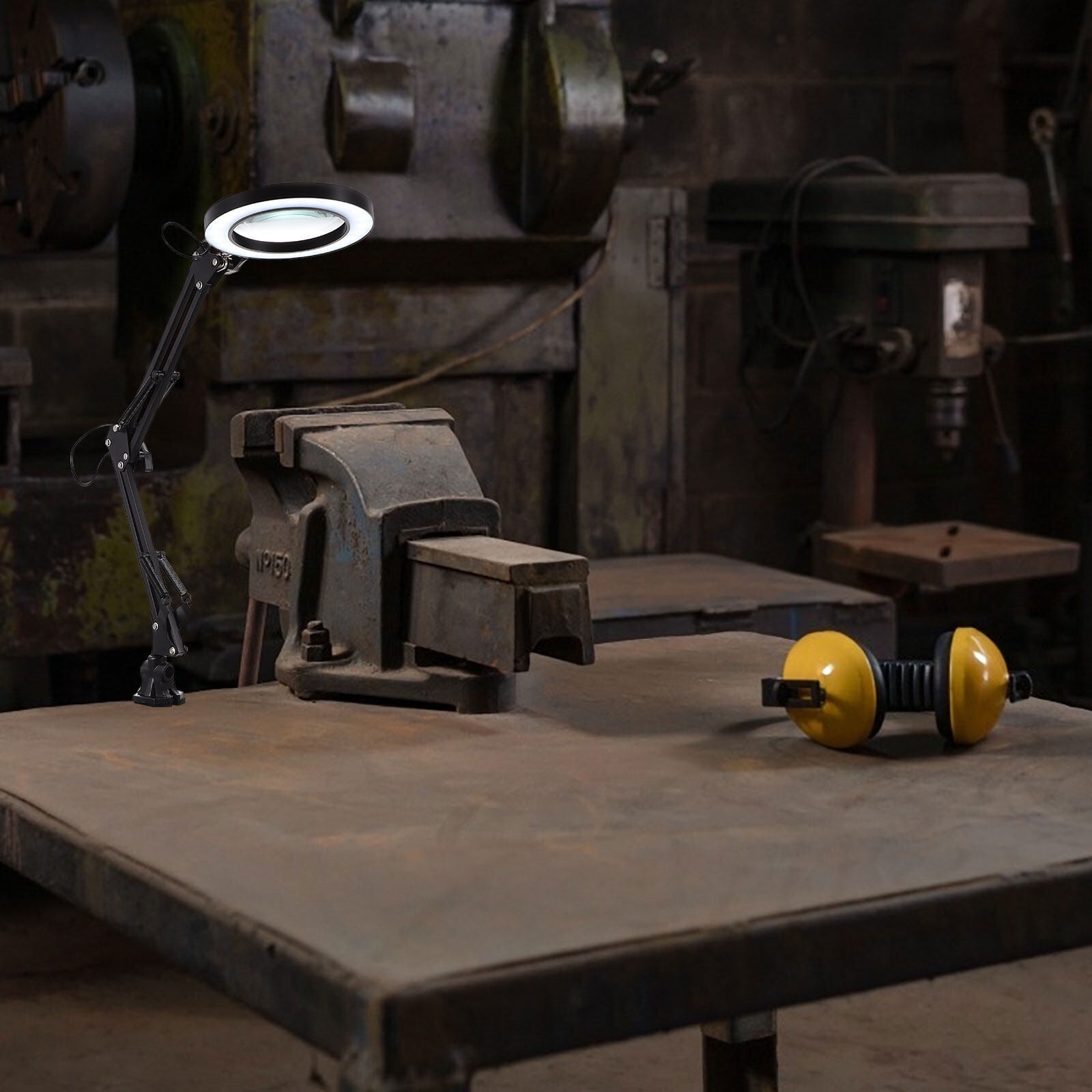 HEALEEP Synthetic Material Magnifying Lamp 1Set for Workbench Use with ...