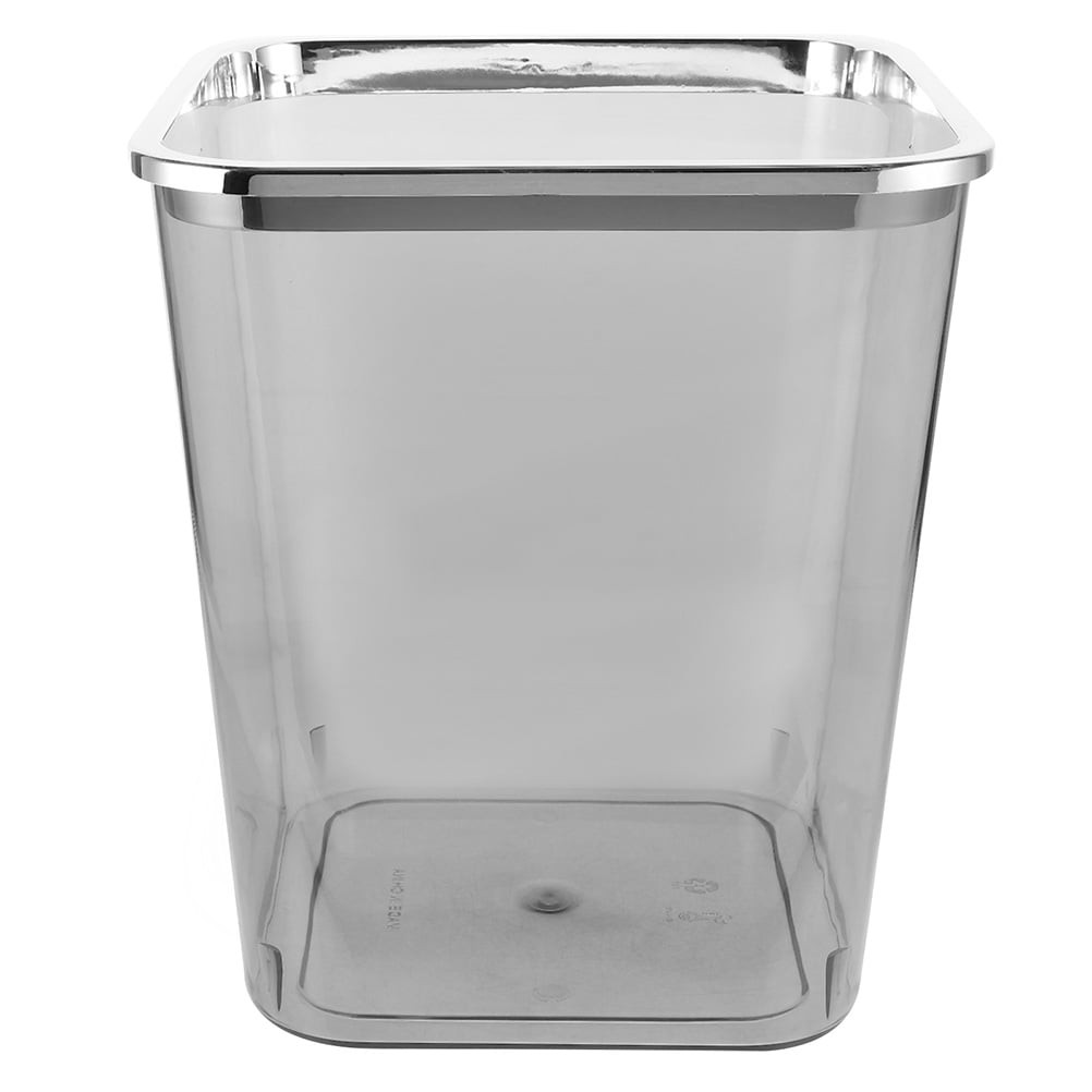 HEALEEP Transparent Trash Can Bath Square Container Bin Bins Office ...