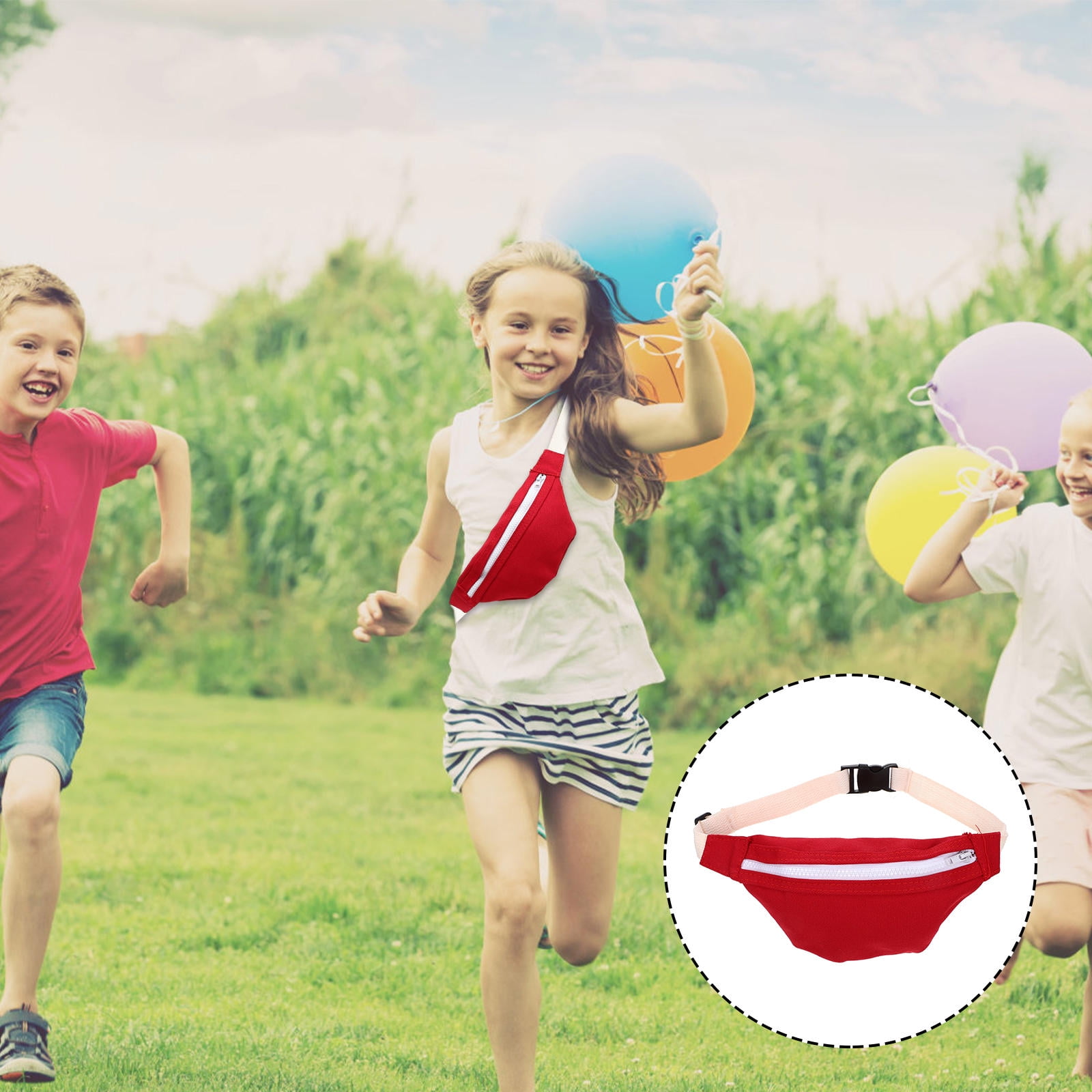 HEALEEP Waist Bag Children's Fanny Pack Chest for Kids Sundries Storage ...