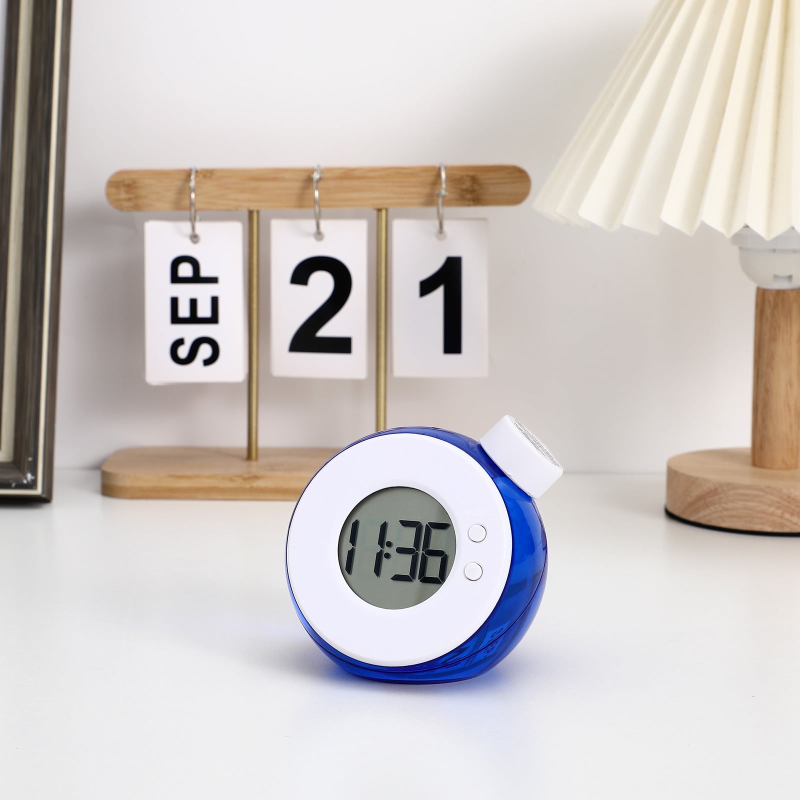 HEALEEP Water Energy Clock with LED Display for Time Measure Use Blue ...