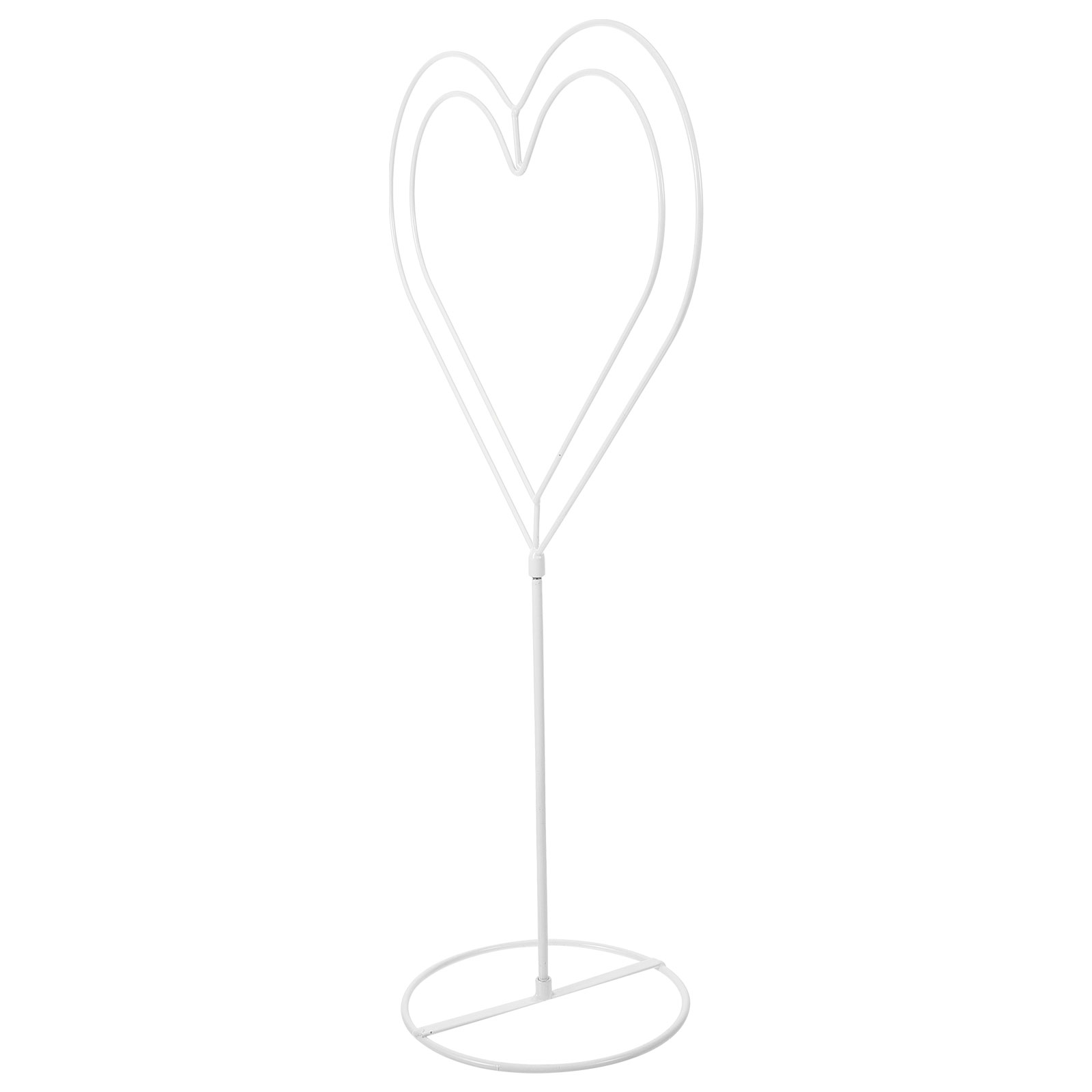 HEALEEP White Heart Metal Wreath Rack for Decorative Table Centerpieces ...