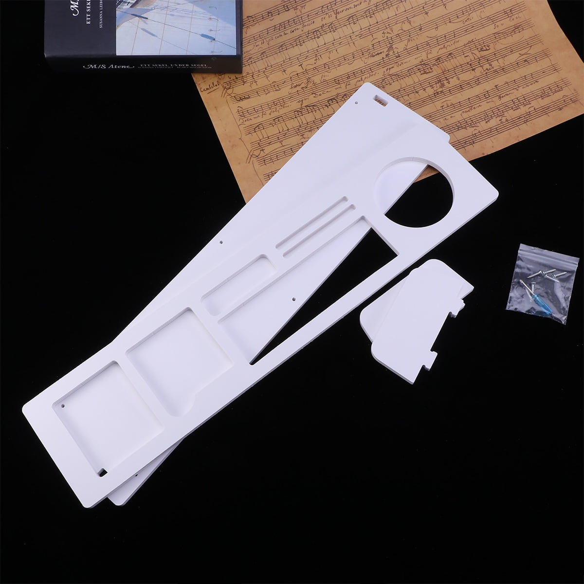 HEALEEP White Integrated Design PVC Keyboard Shelf Multifunction Desk ...