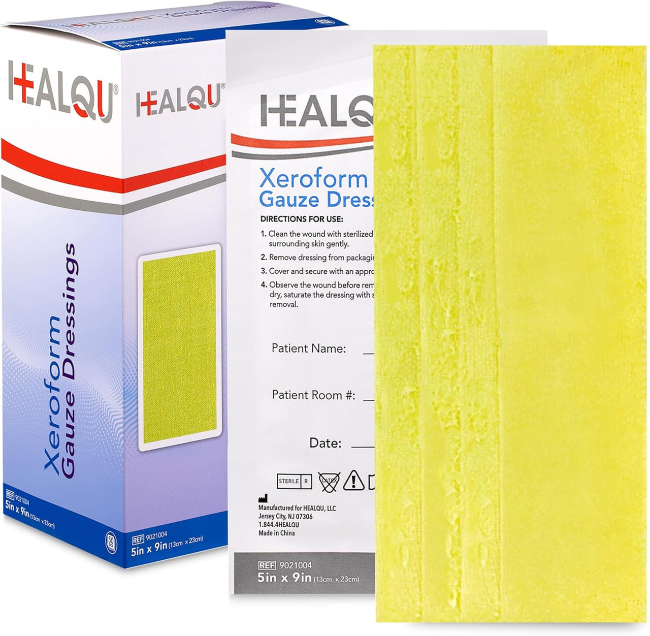 HEALQU Xeroform Gauze Dressing 5 x 9 Pack of 25 - Walmart.com