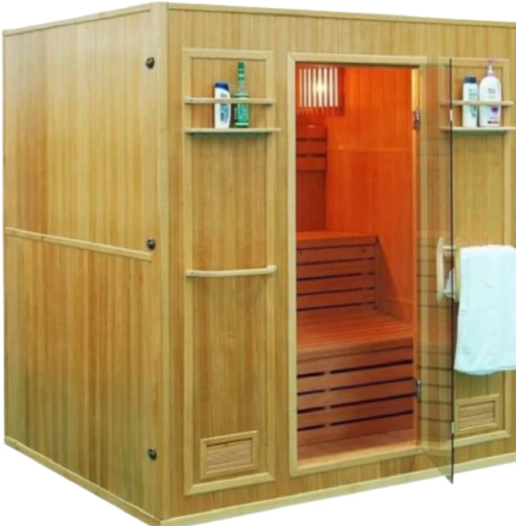 HEALTH AND MED.COM 4 Person Canadian Hemlock Indoor Traditional Steam ...