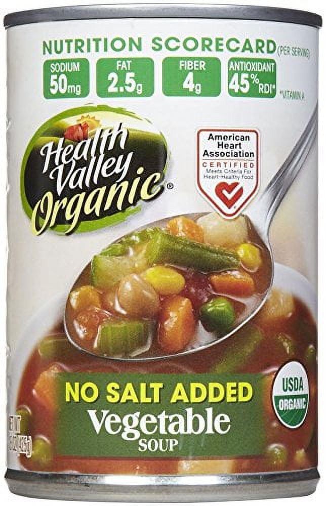 HEALTH VALLEY Organic No Salt Vegetable Soup, 15 OZ - Walmart.com