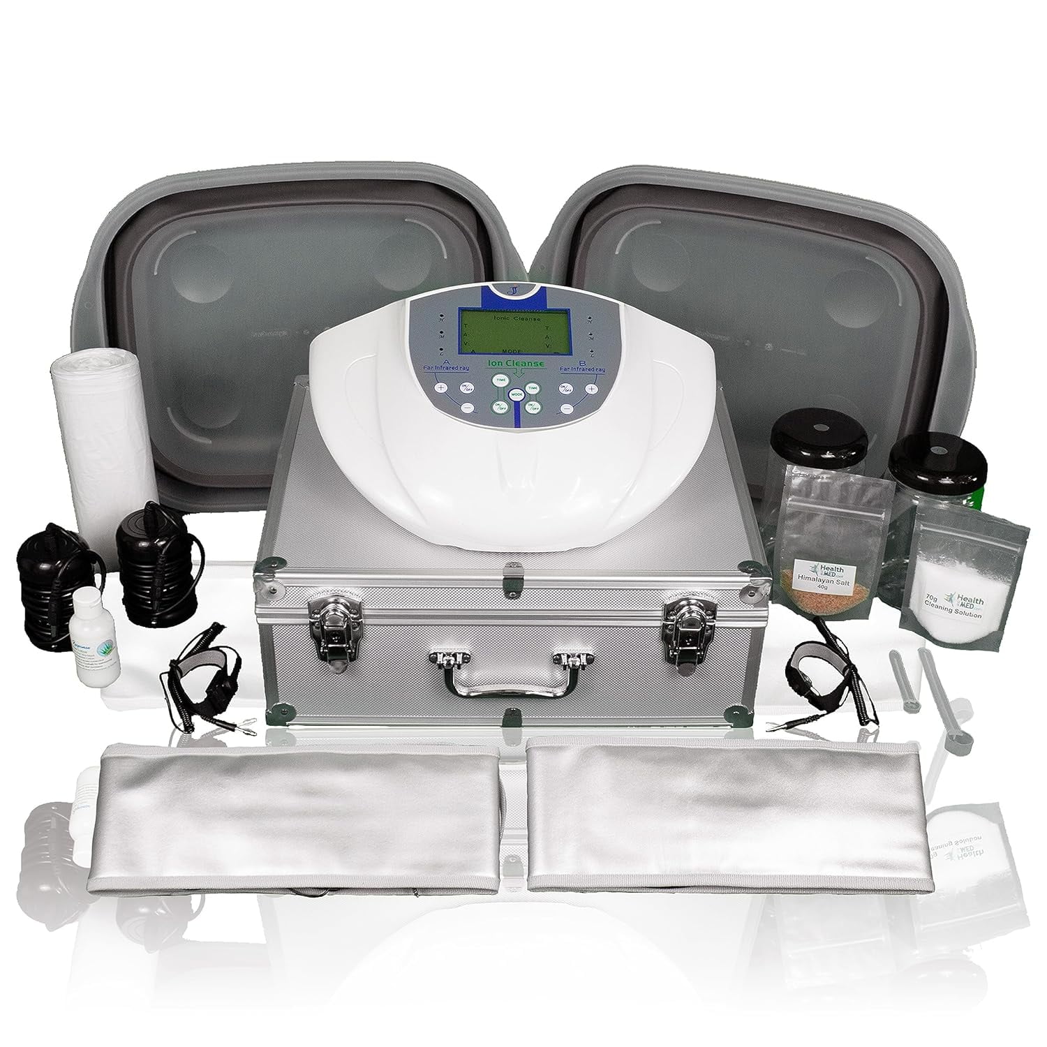 HEALTHandMED IonizeMe Pro Dual Foot Bath System - 15 Volts, 3 Amperes Ionic Foot Bath Detox ...