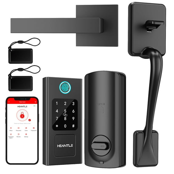 HEANTLE Smart Front Door Lock Set, Keyless Entry Door Lock Deadbolt ...