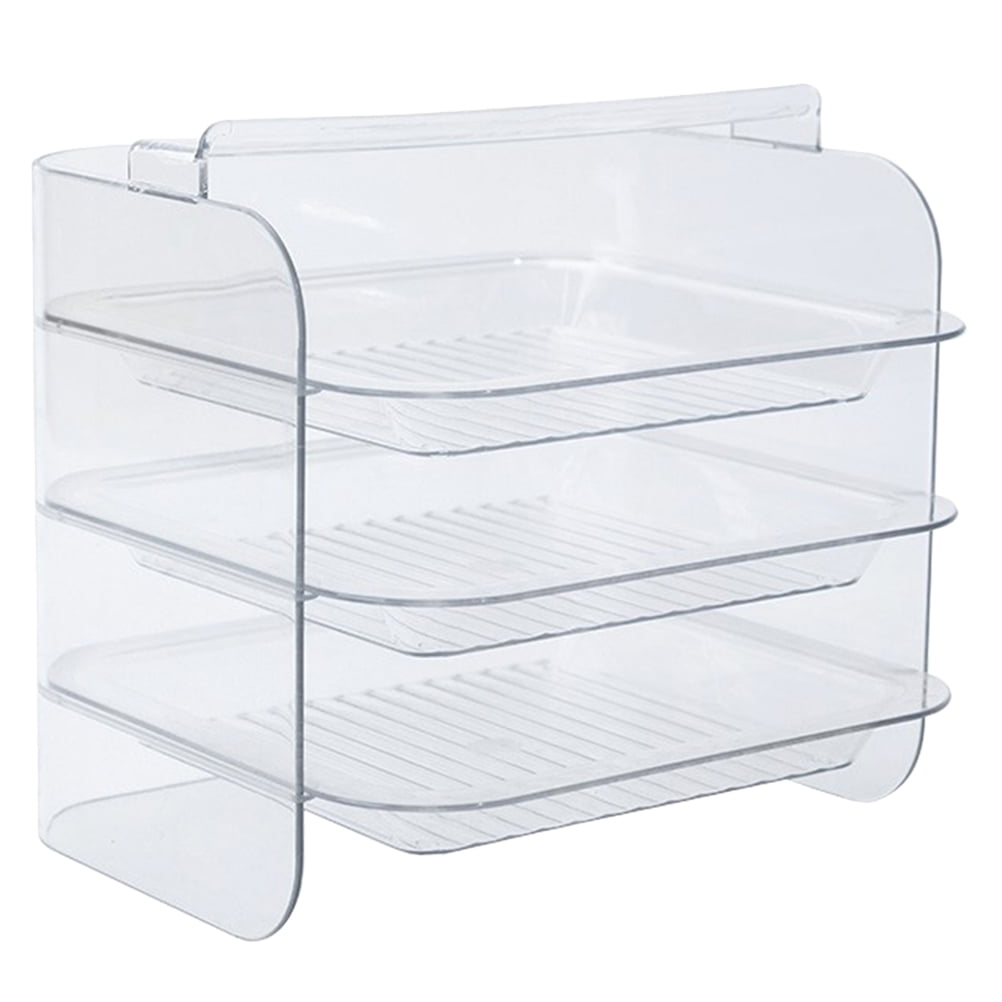 HEANUJJ Food Preparation Rack Three Layer Transparent PET 1 Set ...