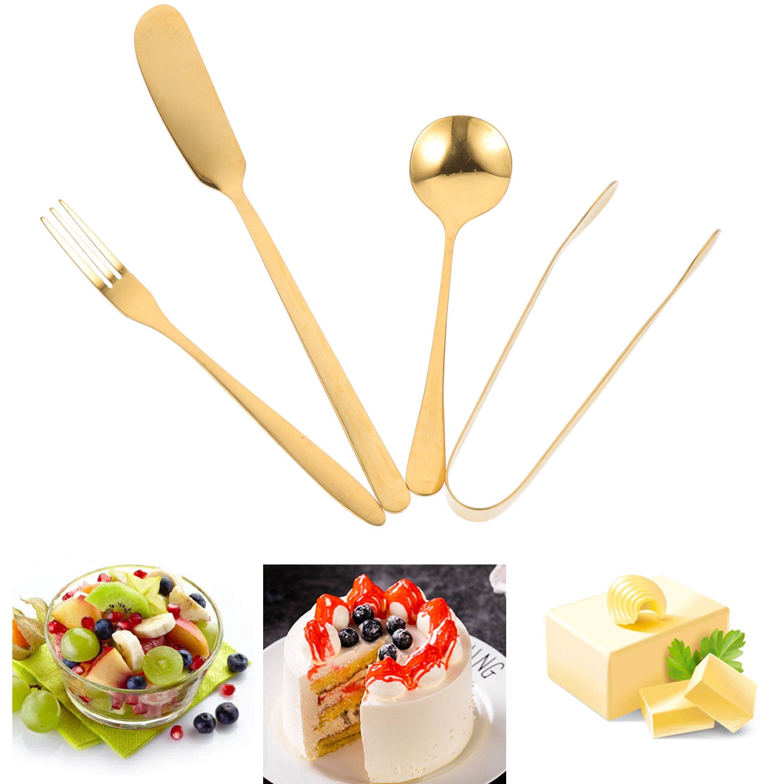 HEANUJJ 1 Set Cheese Utensil Set Golden Ergonomic Handle For Hosts And ...