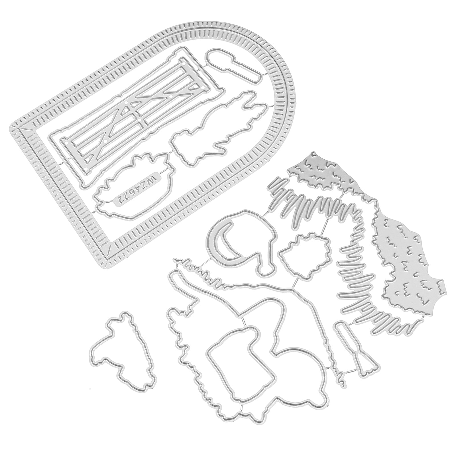 HEANUJJ 1 Set Metal Embossing Templates Die Cuts For Giving With Flat ...