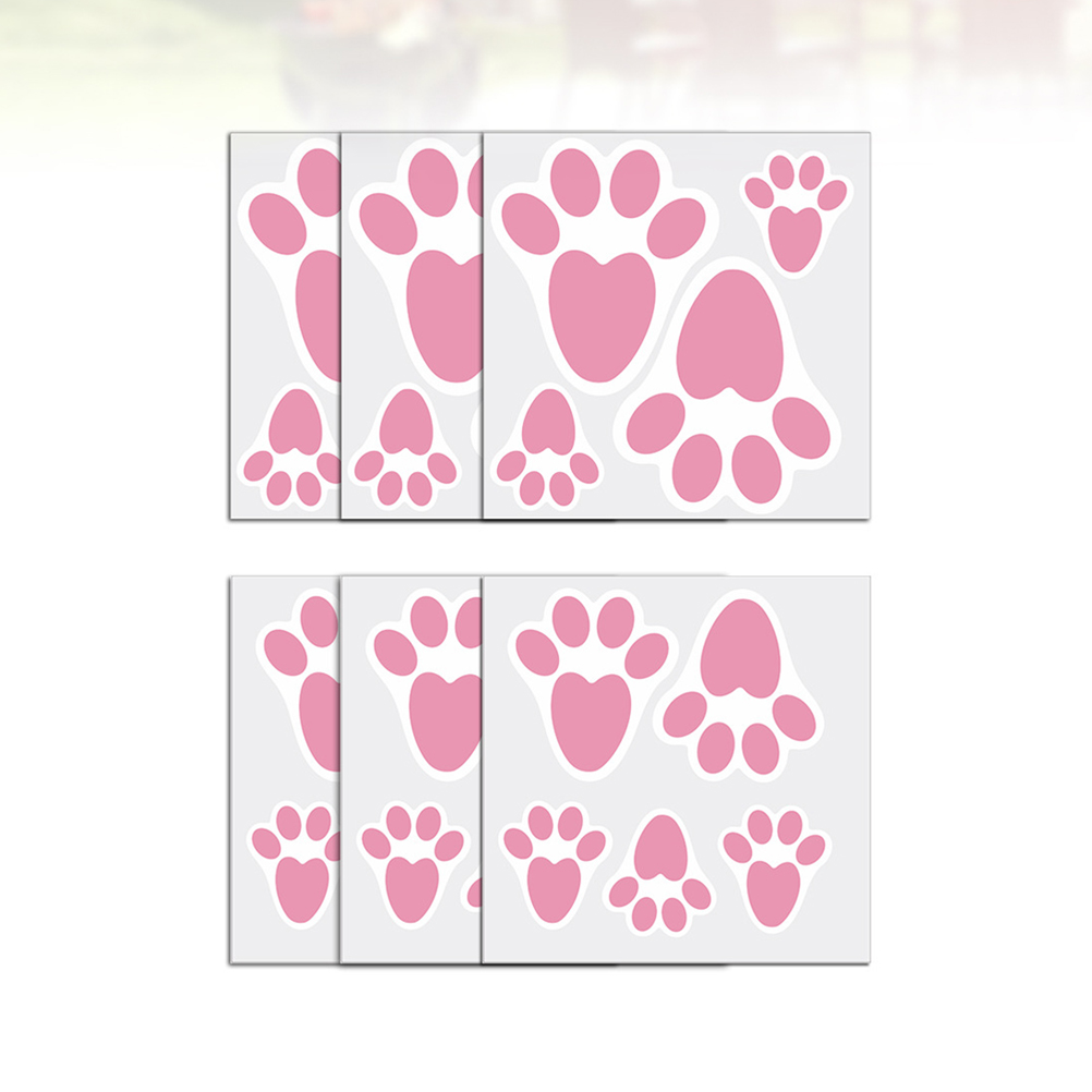 HEANUJJ Easter Wall Stickers Multi-Color Footprint Decals for Home ...