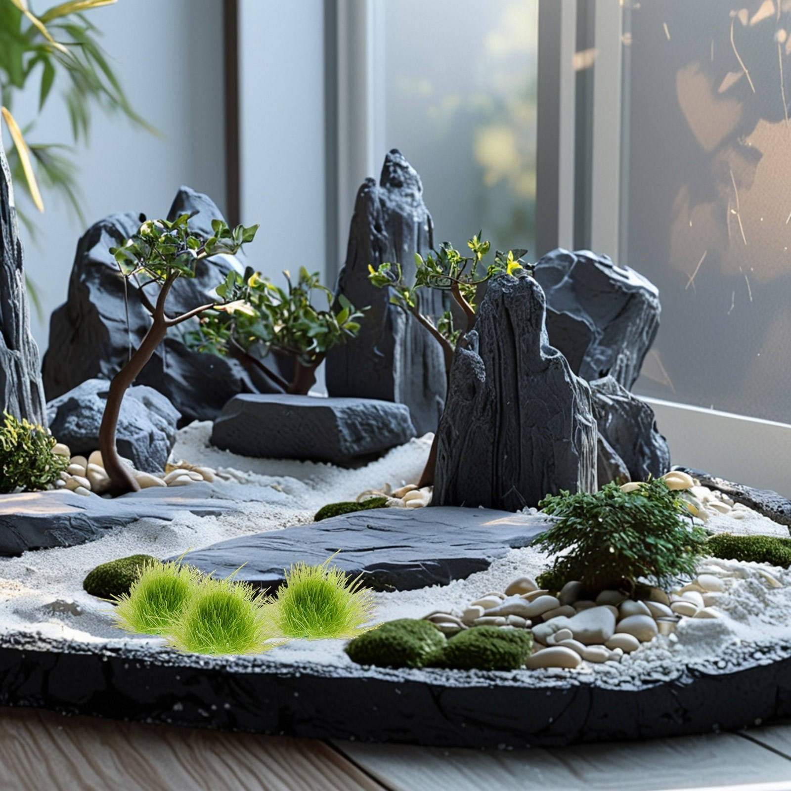 HEANUJJ Green Miniature Landscape Artificial Turf for Architectural ...