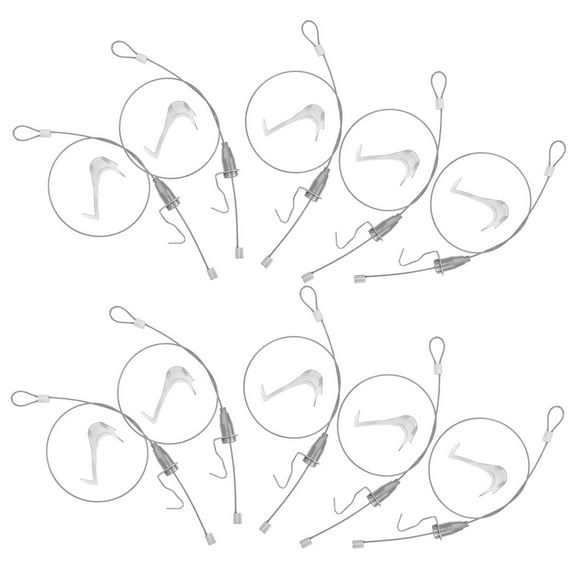 HEANUJJ 10 Sets Adjustable Picture Hangers Metal Wall Hooks for Frames ...