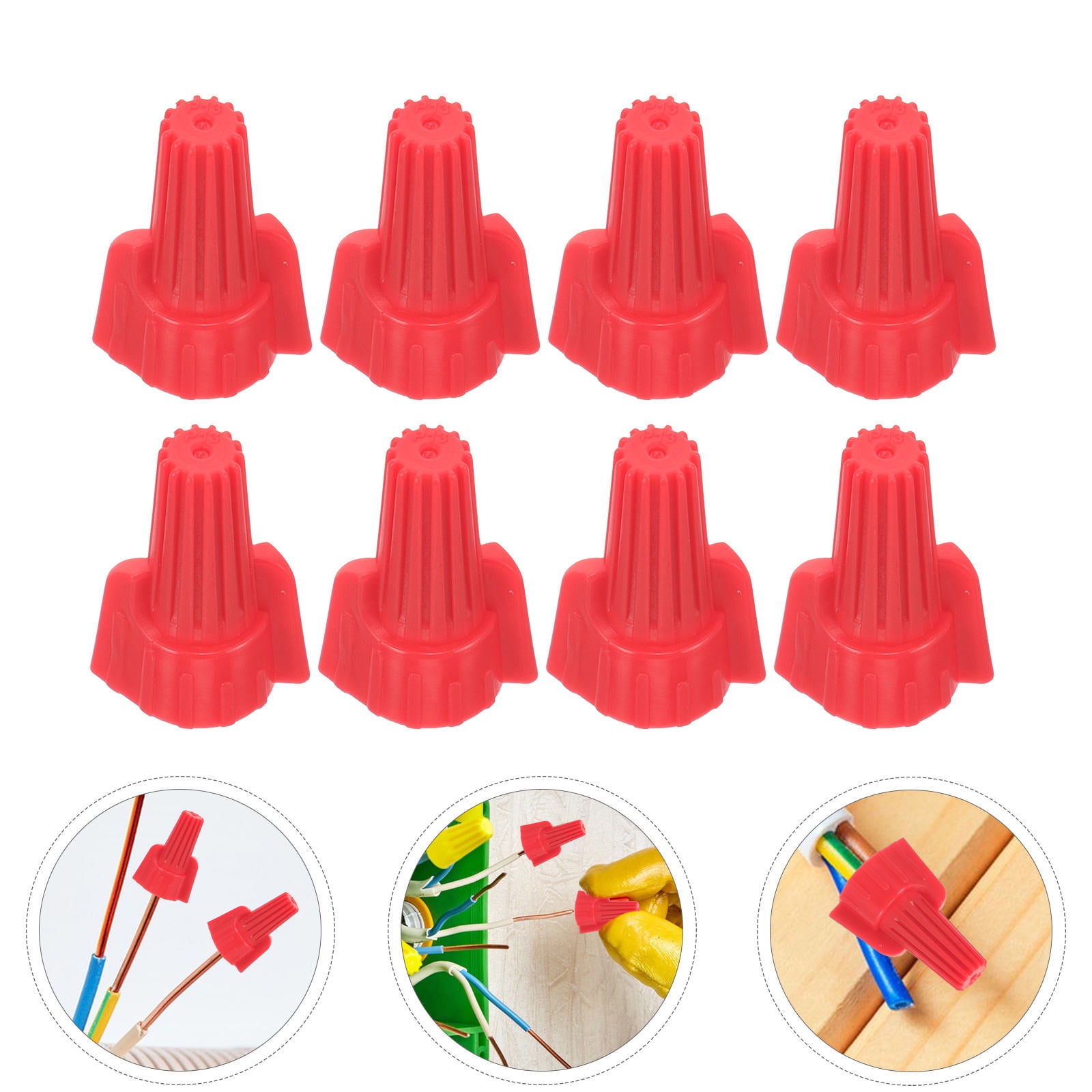 HEANUJJ 100 Pcs Red Winged Wire Connectors Electrical Wire Caps for ...