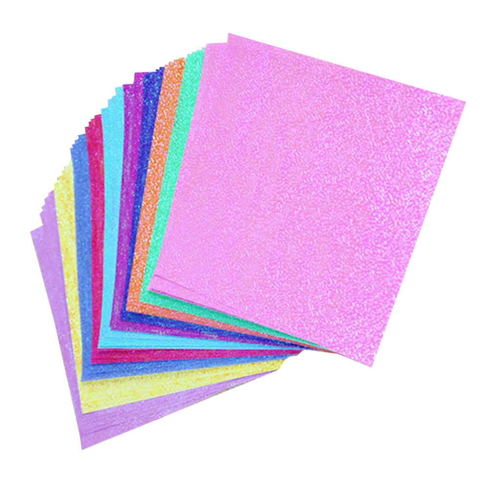 HEANUJJ 100pcs Glitter Origami Papers Package Assorted Color ...