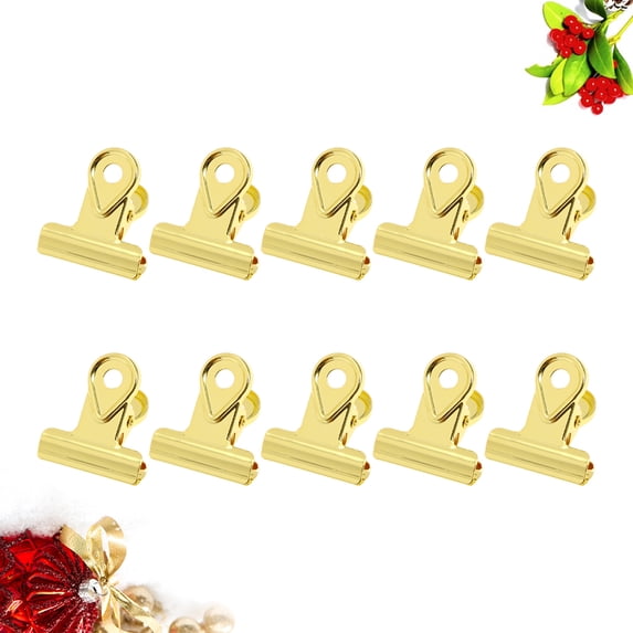 HEANUJJ 10PCS Golden Binder Clips Paper Clips for Shop Display by ...