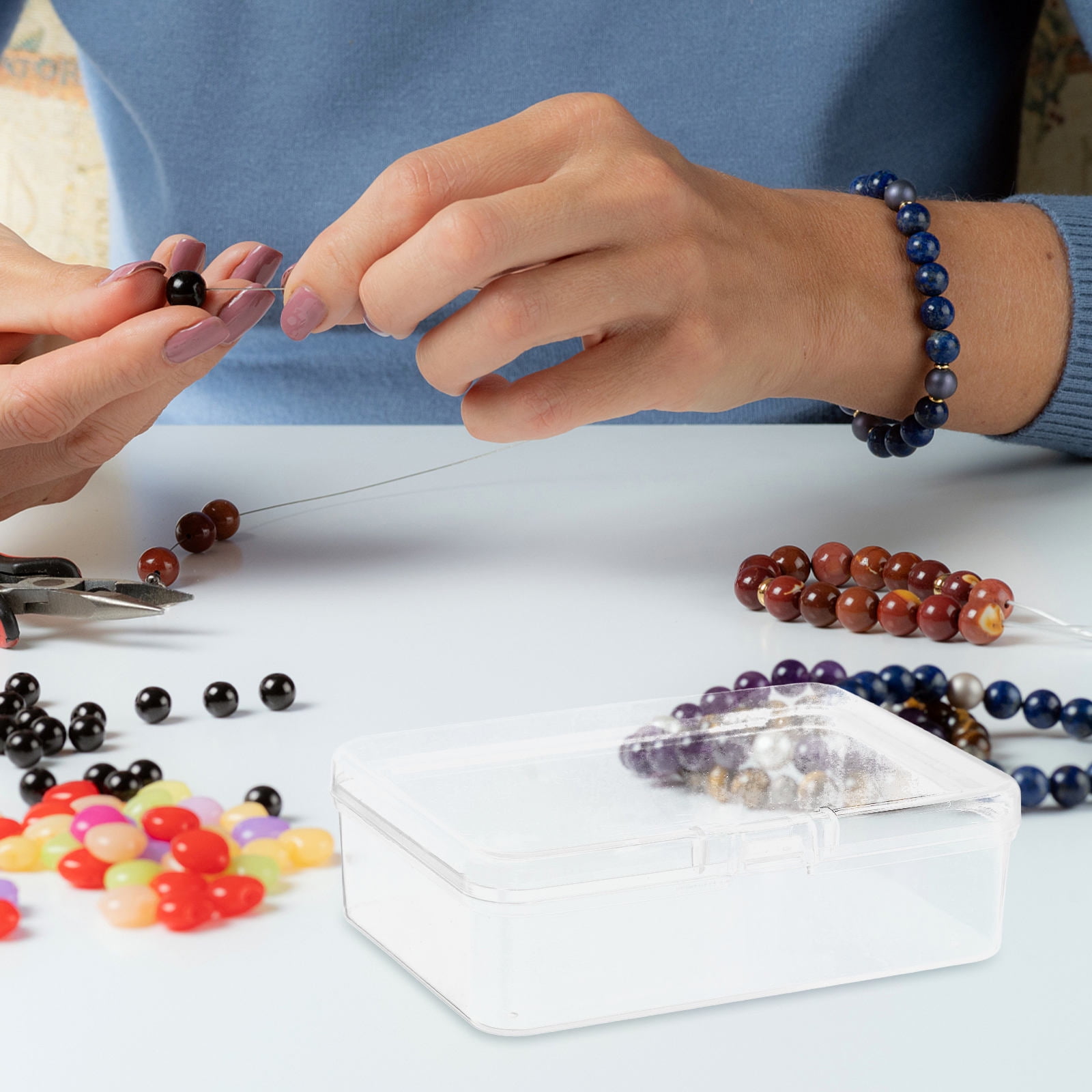 HEANUJJ 10Pack Mini Storage Containers Clear Plastic Storage For Home ...