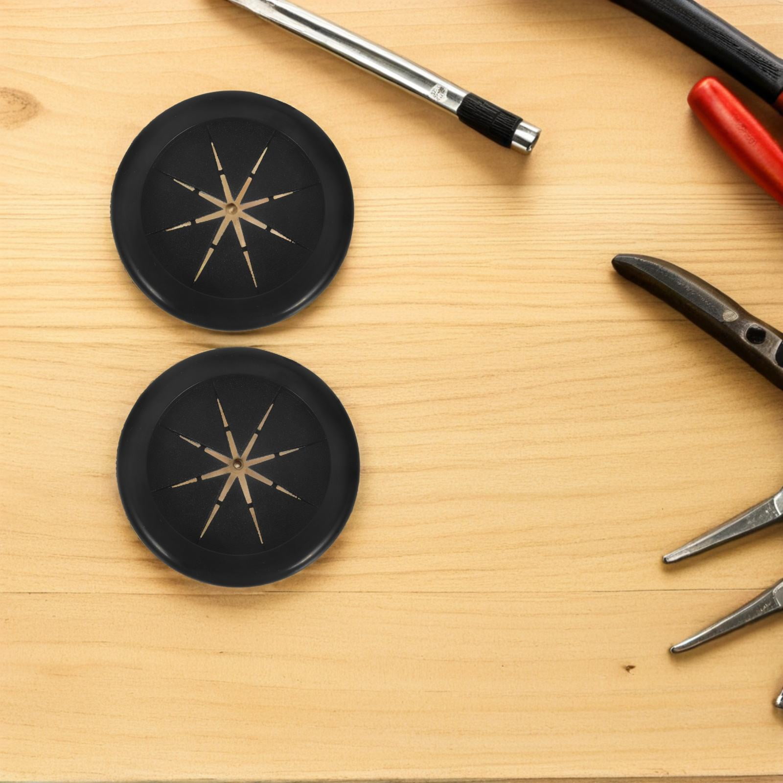 HEANUJJ 10Pcs Black Rubber Desk Cable Hole Grommet Double Sided ...