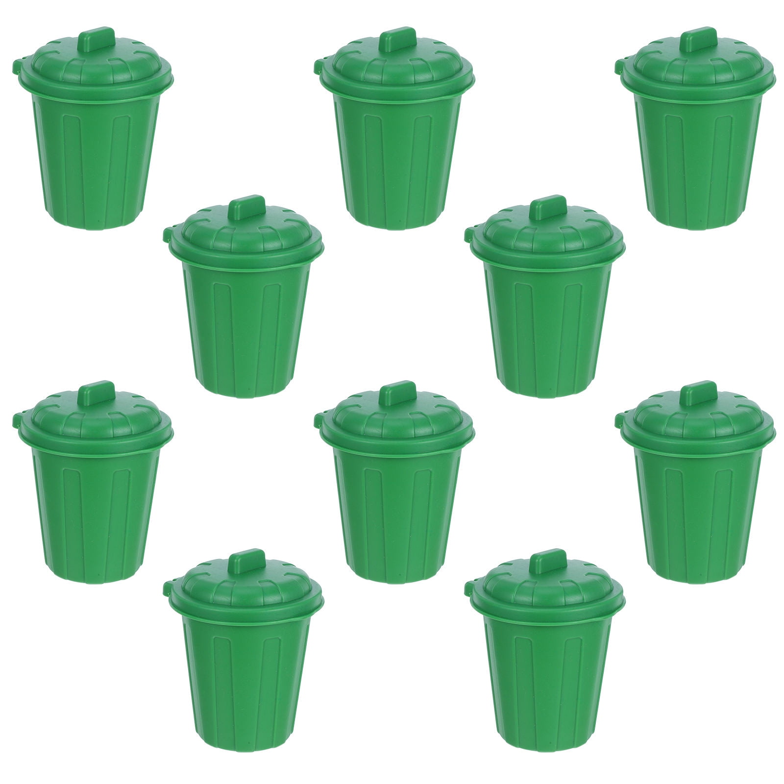 HEANUJJ Compact Green Plastic Trash Can, Desktop, Easy to Clean ...
