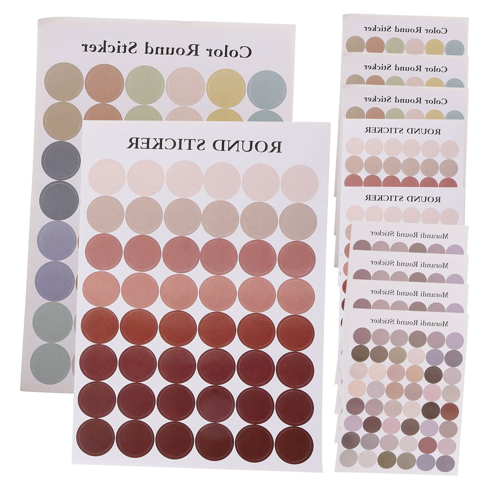 HEANUJJ 12 Sheets Color Coding Labels Assorted Color Circle Stickers ...