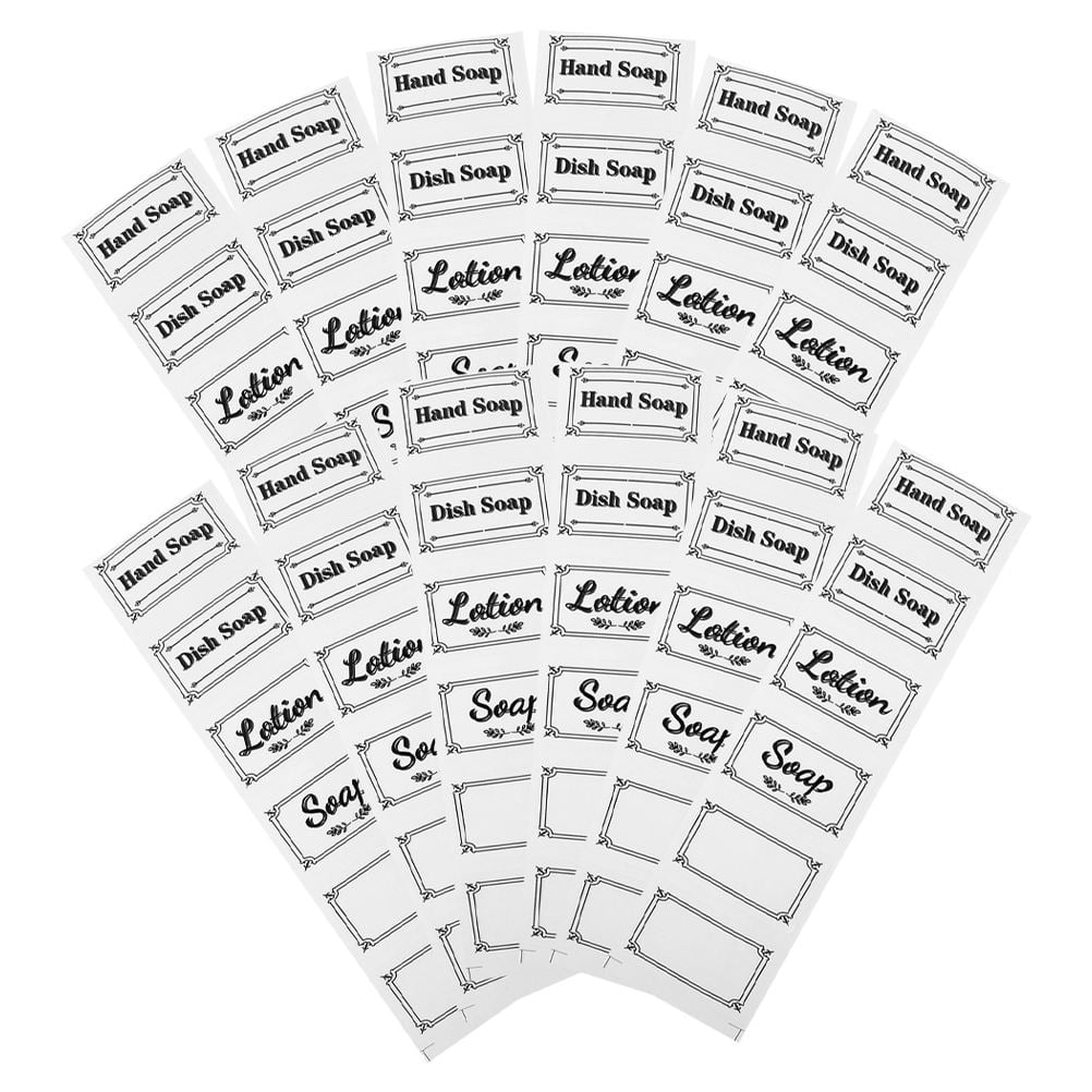 HEANUJJ Removable Transparent Bottle Label Stickers for Bathroom ...