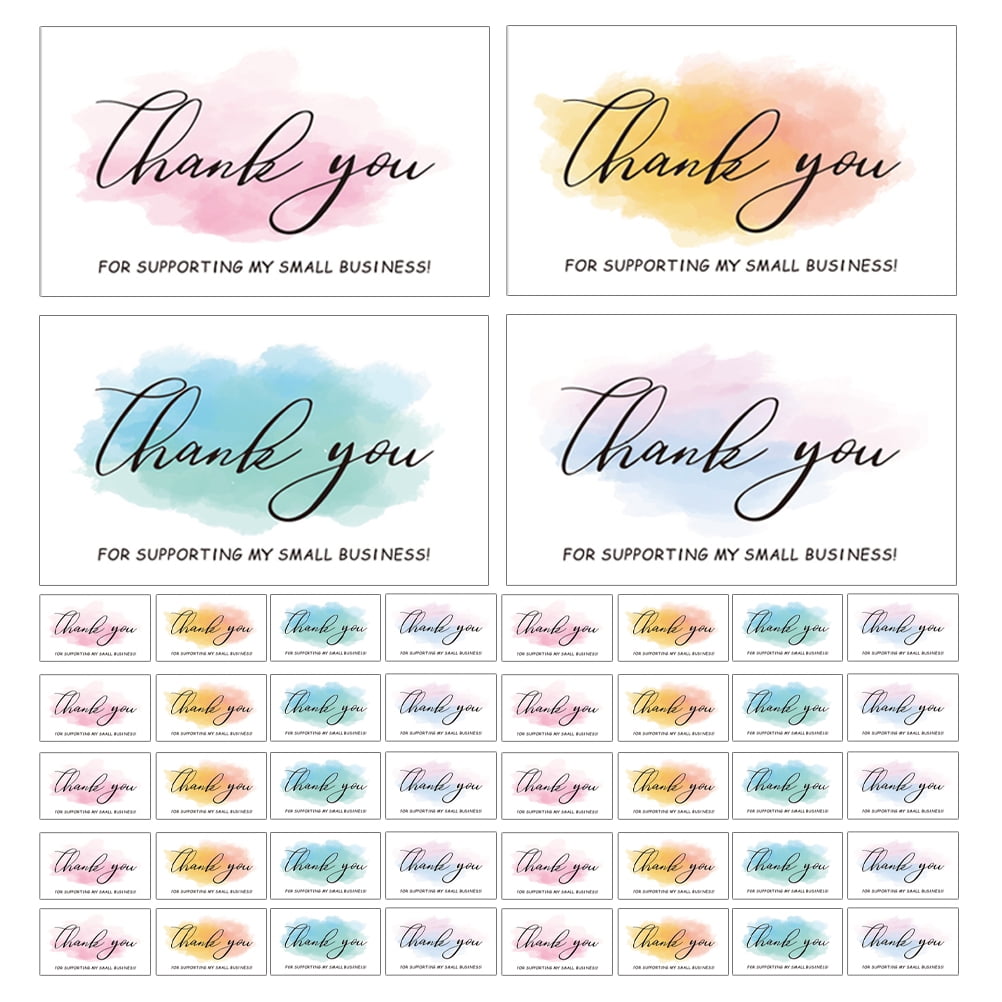 HEANUJJ 120Pcs Thank You Cards for Order Durable Thick Paper Assorted ...