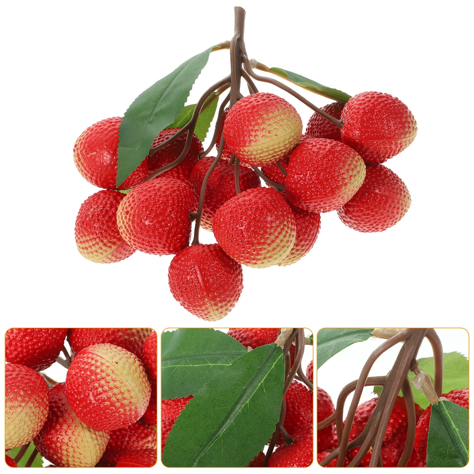HEANUJJ 1Pack Artificial Fruit Look Real Simulated Lychee Model ...
