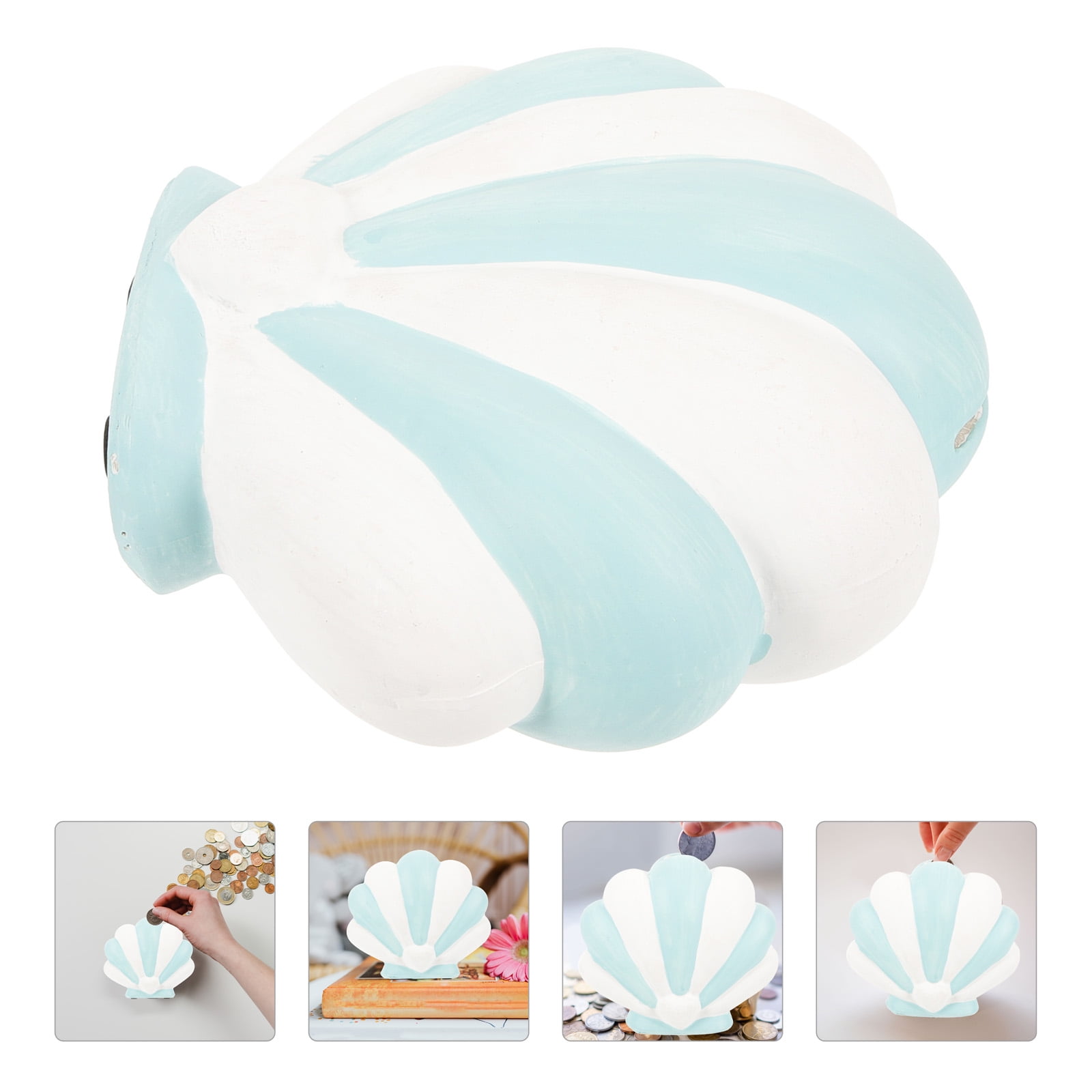 HEANUJJ 1Pack Nautical Decor Seashell Piggy Bank for Children New Year ...