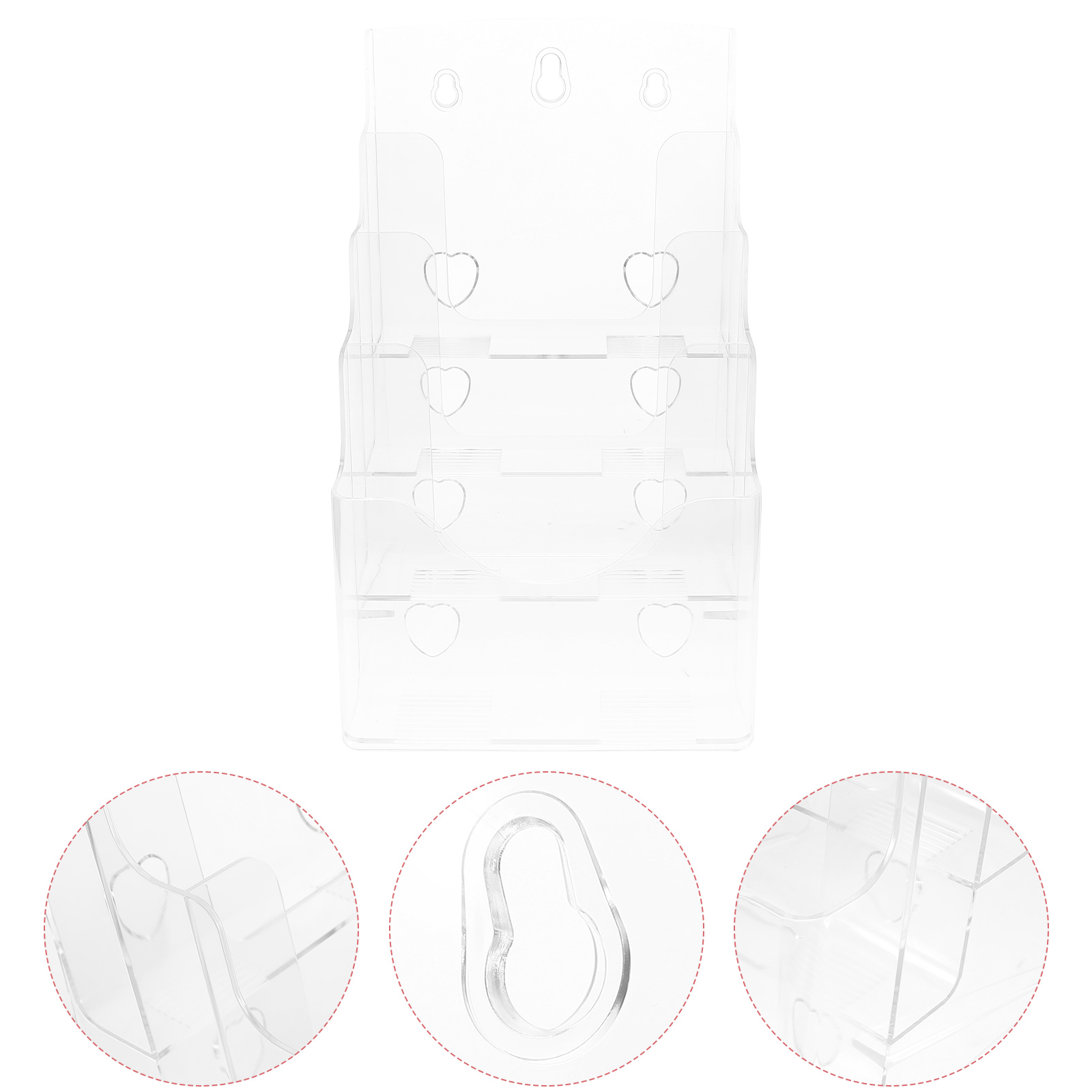 HEANUJJ Multipurpose Storage Rack Brochure Organizer Transparent 1Pack ...